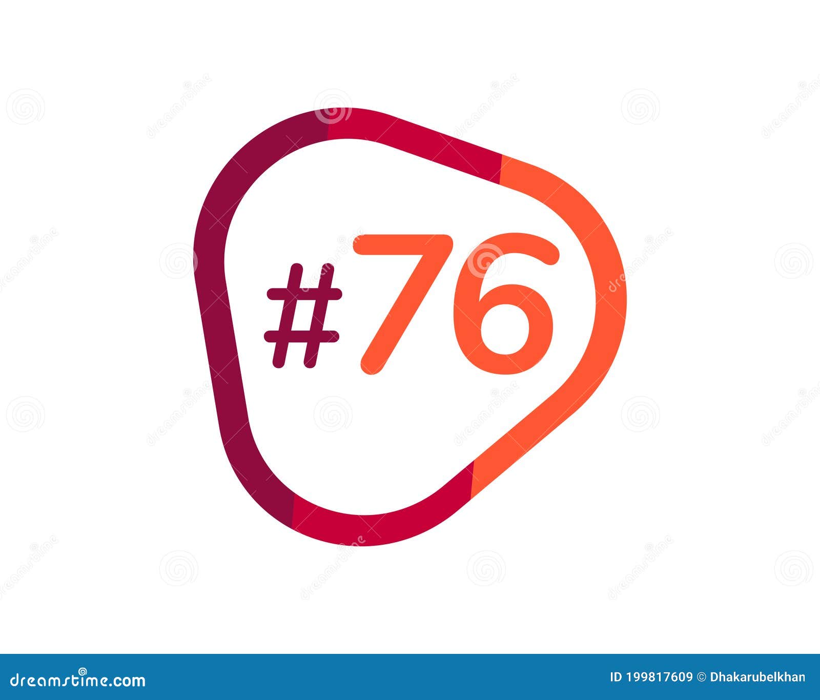 Number 76 Image Design, 76 Logos Stock Vector - Illustration of graphic ...