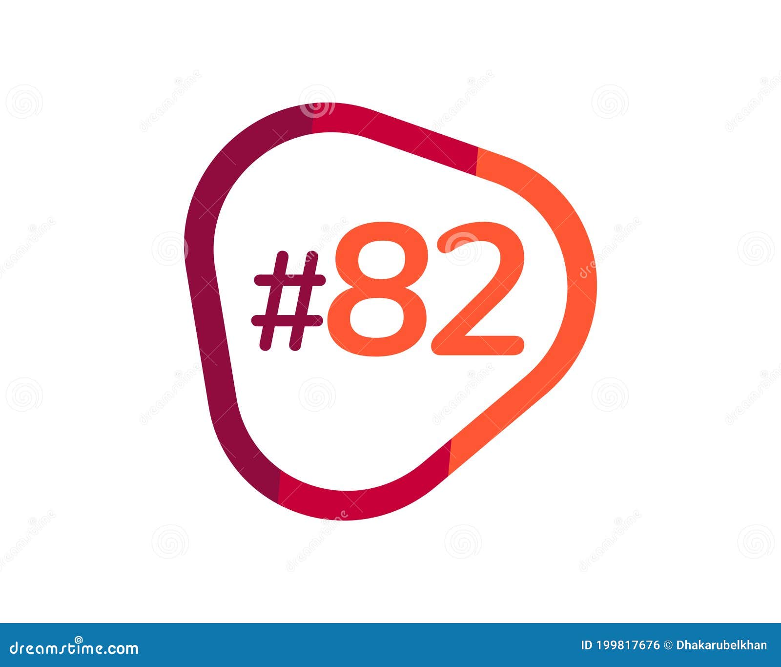 Number 82 Image Design, 82 Logos Stock Vector - Illustration of ...