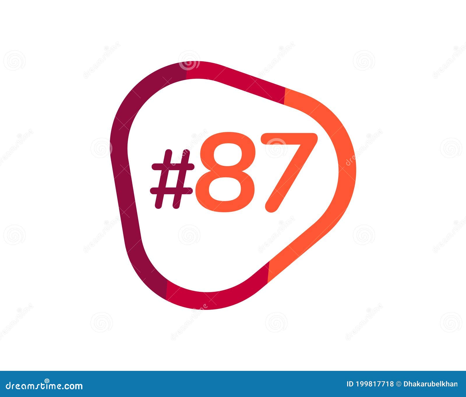 Number 87 Image Design, 87 Logos Stock Vector - Illustration of ...