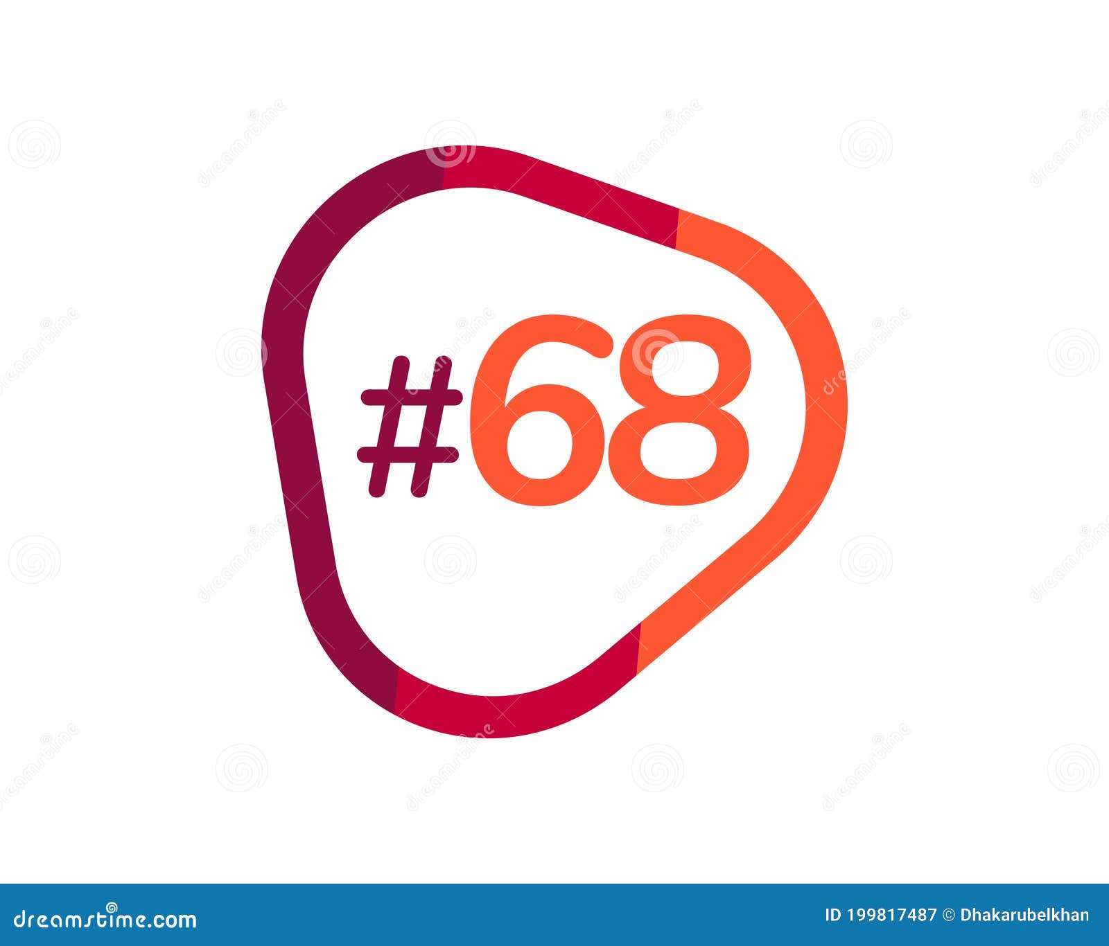 Number 68 Image Design, 68 Logos Stock Vector - Illustration of brand ...