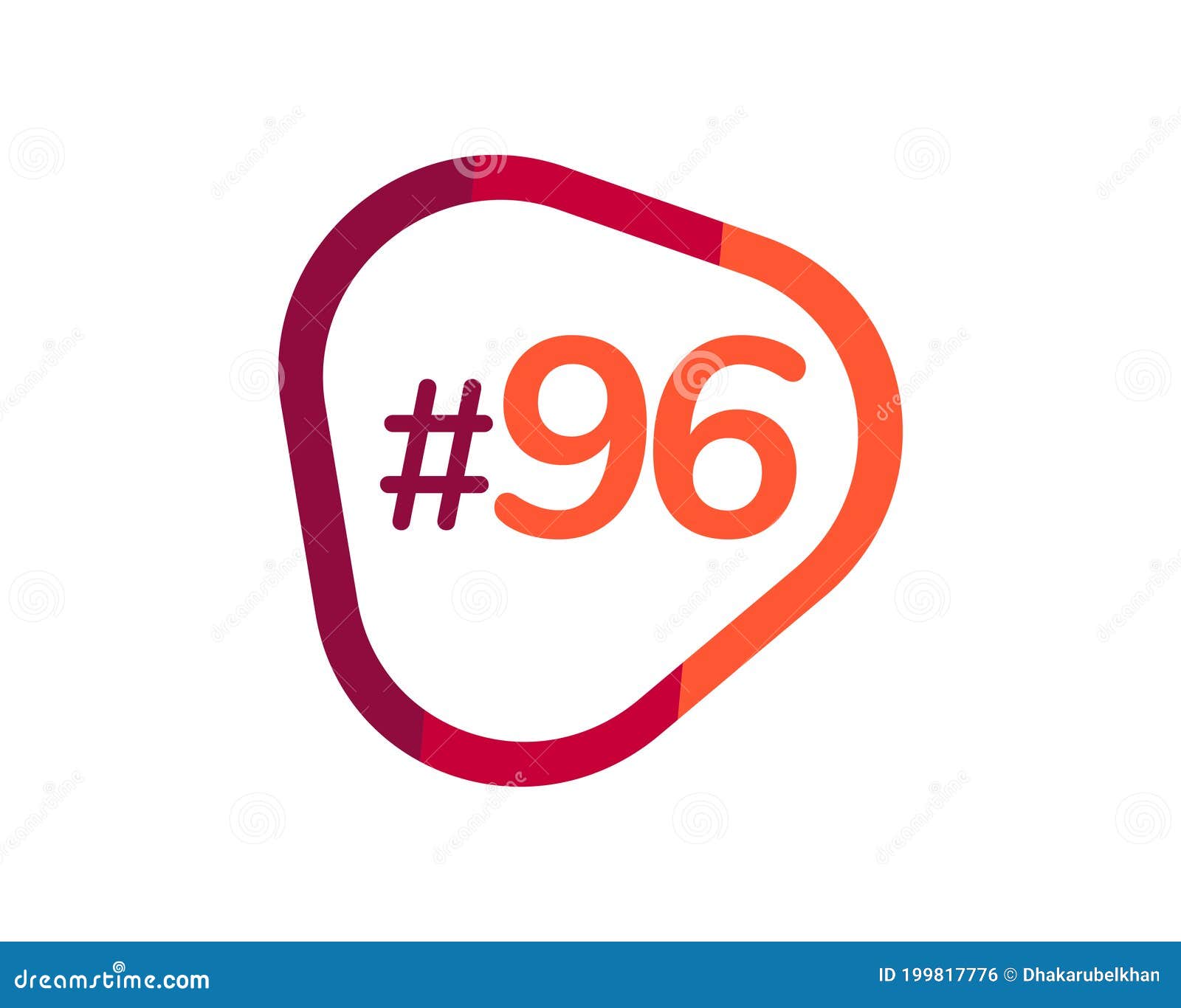 Number 96 Image Design, 96 Logos Stock Vector - Illustration of vector ...