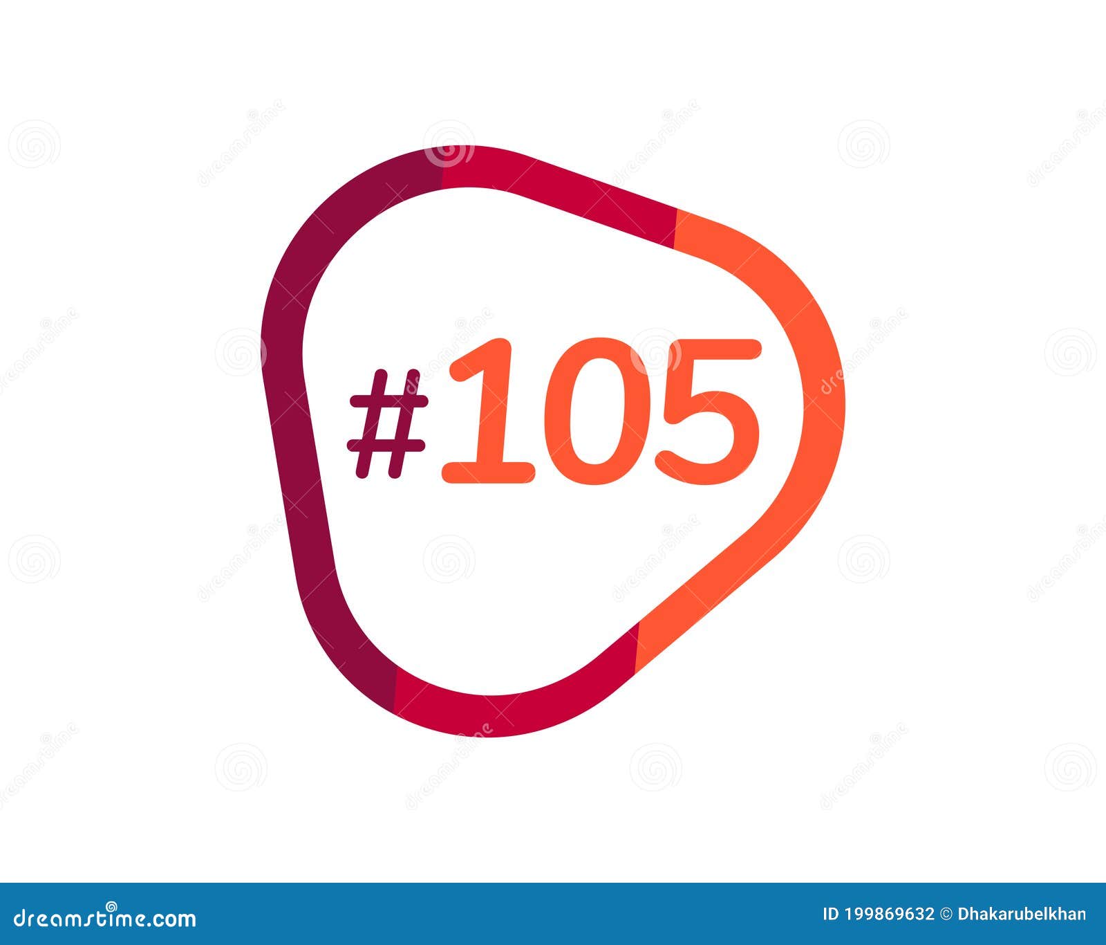 Number 105 Image Design, 5 Logos Stock Vector - Illustration of brand ...