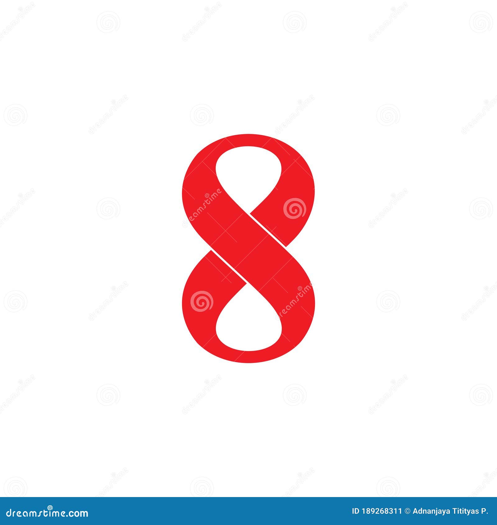 Number 8 Infinity Curves Overlapping Design Symbol Logo Vector Stock ...