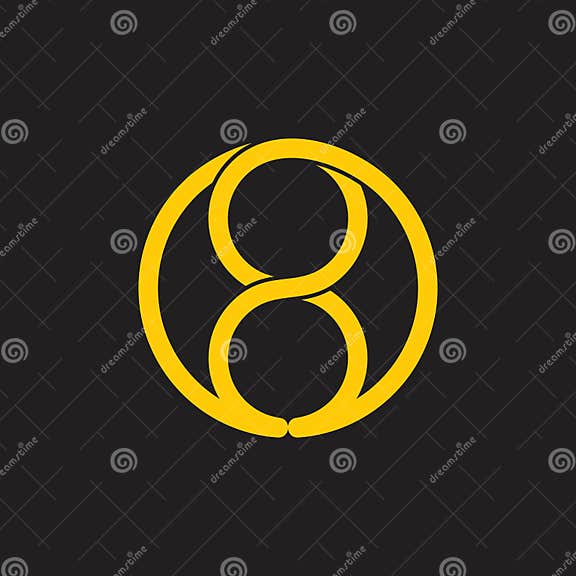Number 8 Infinity Loop Line Logo Vector Stock Vector - Illustration of ...