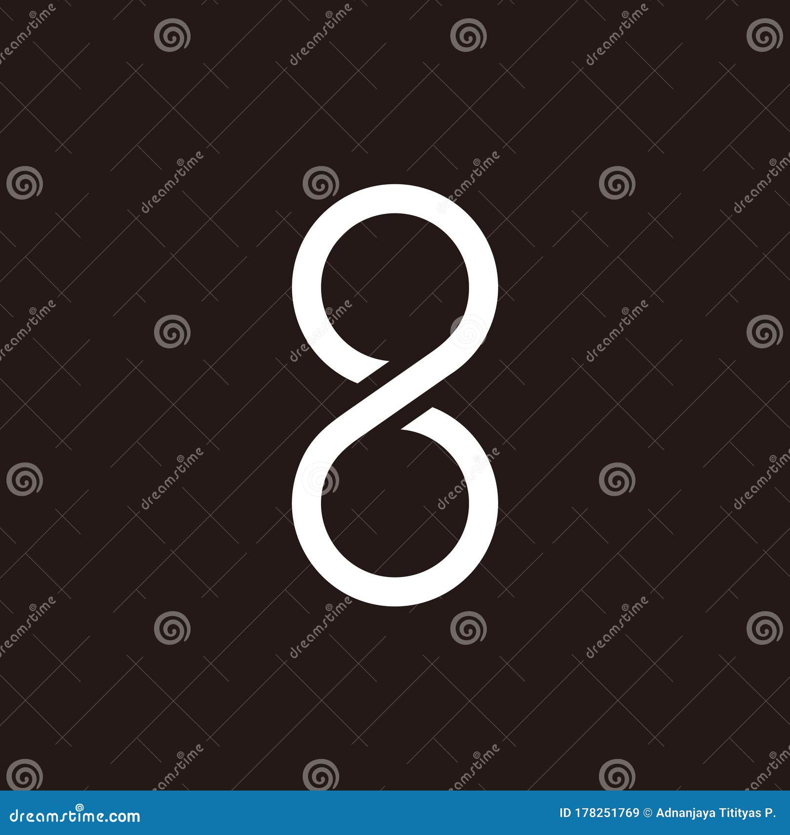 Number 8 Infinity Simple Loop Line Logo Vector Stock Vector ...