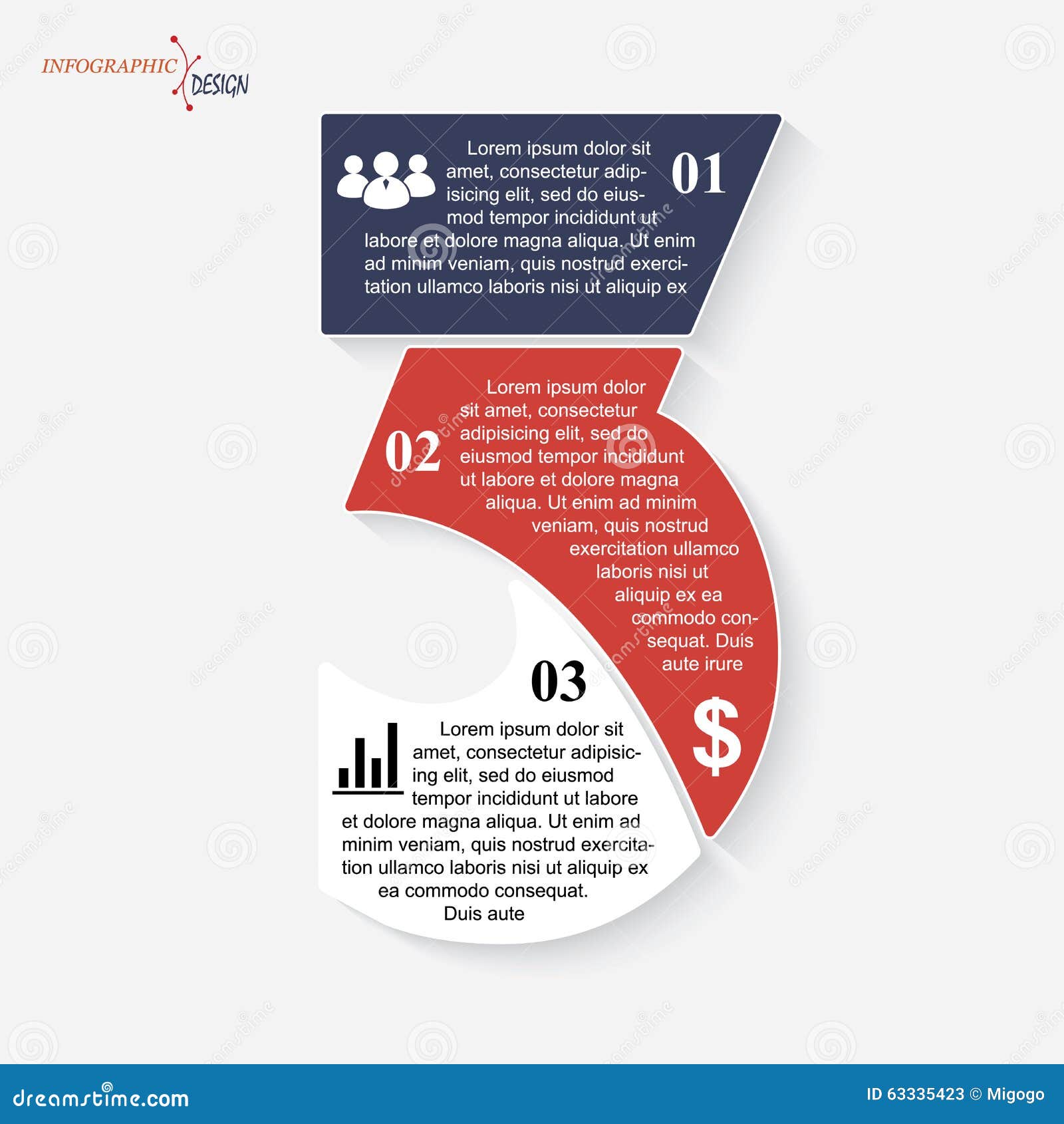 Number 3 Infographic Template Stock Vector - Illustration of cycle ...
