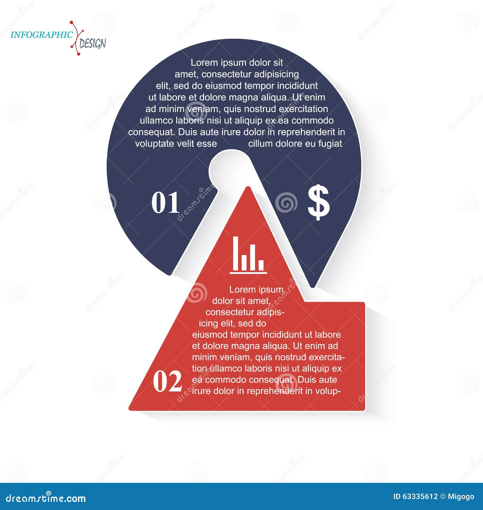 Number 2 Infographic Template Stock Vector - Illustration of ...