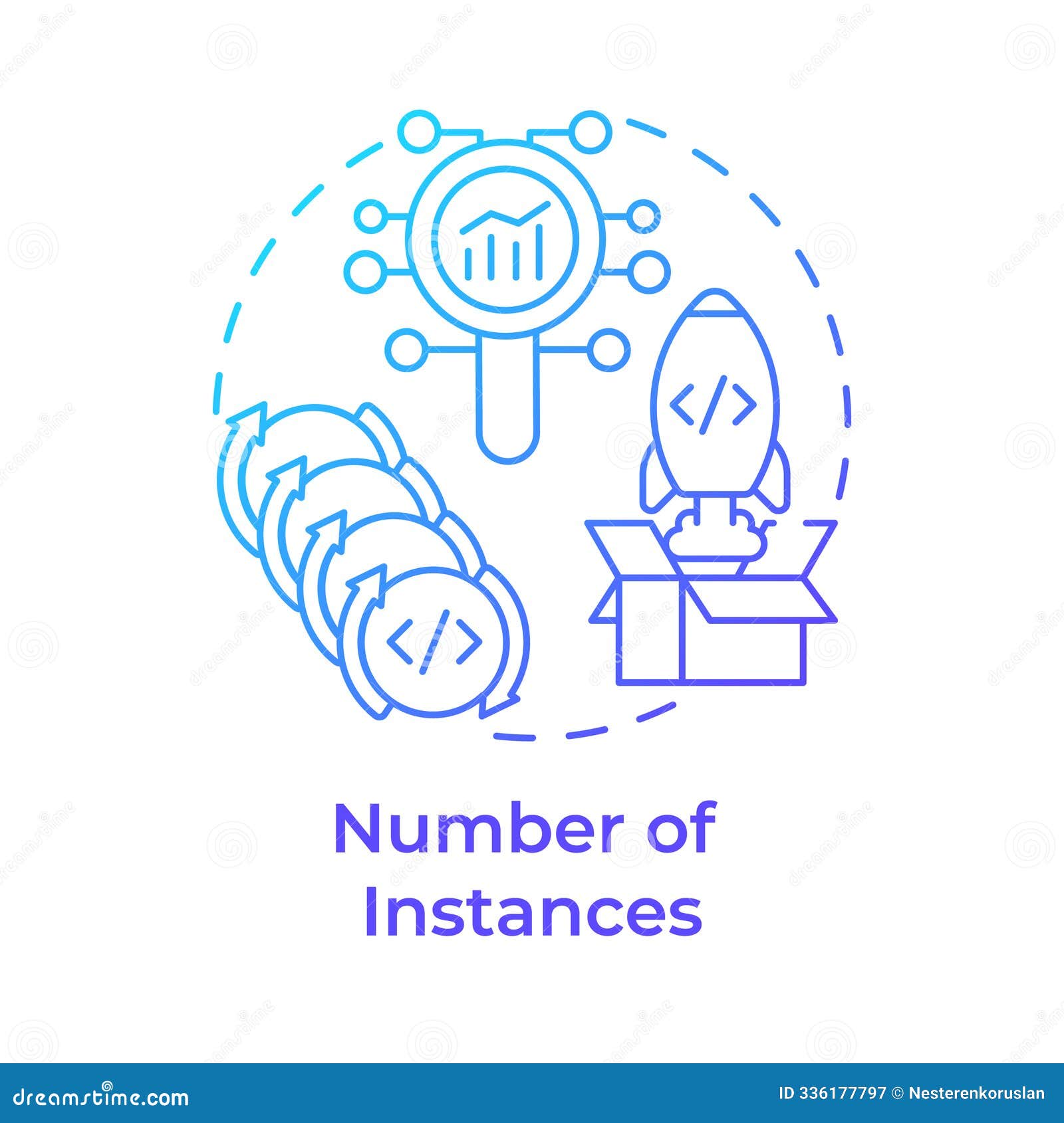 Number of Instances Blue Gradient Concept Icon Stock Illustration ... Number of Instances Blue Gradient Concept Icon Stock Illustration ...