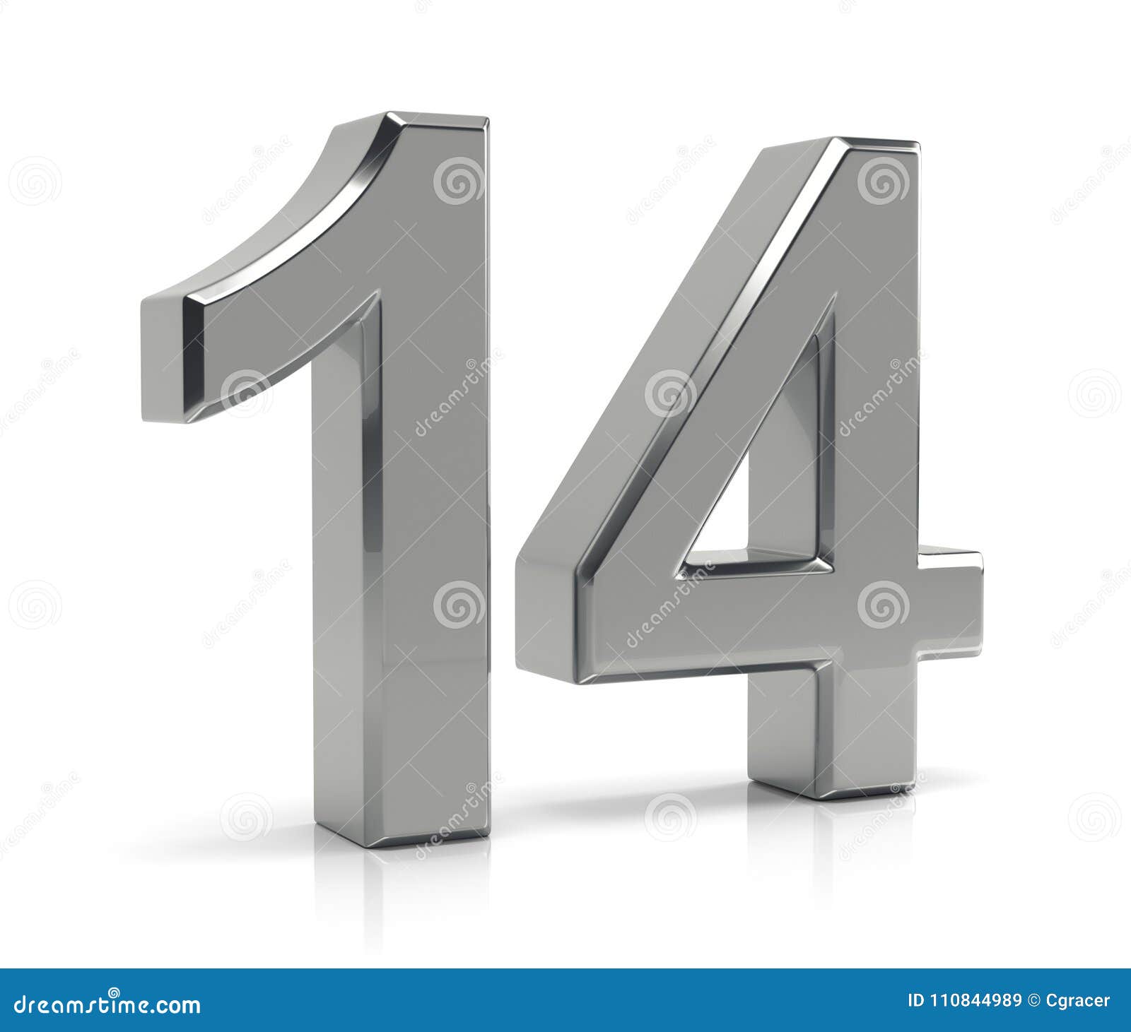 Number 14 stock illustration. Illustration of shiny - 110844989