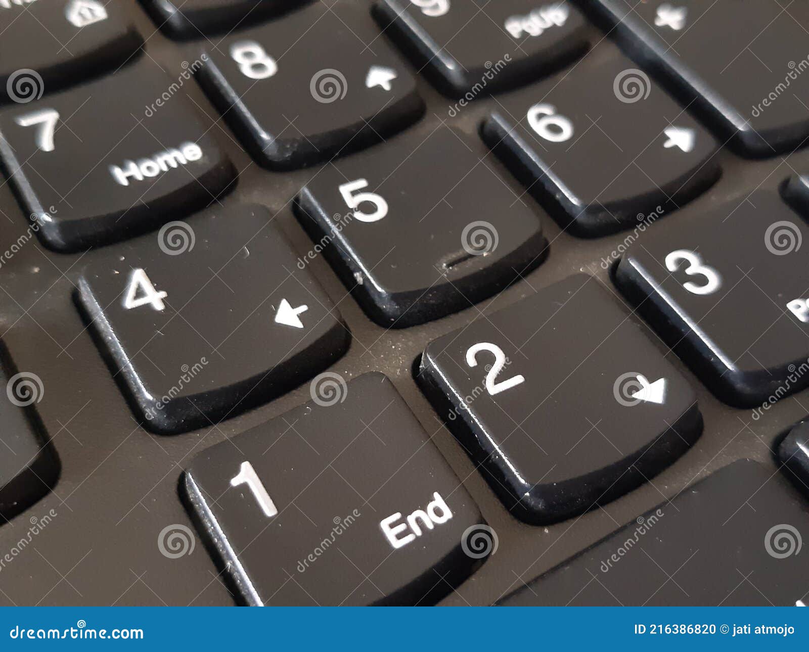 The Number Key 1234 on a Computer Keyboard is Angled Stock Photo ...