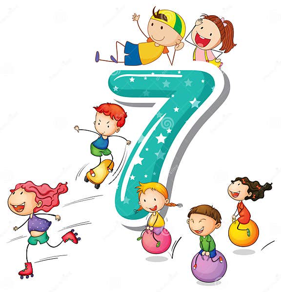 Number 7 stock vector. Illustration of number, graphic - 47456028