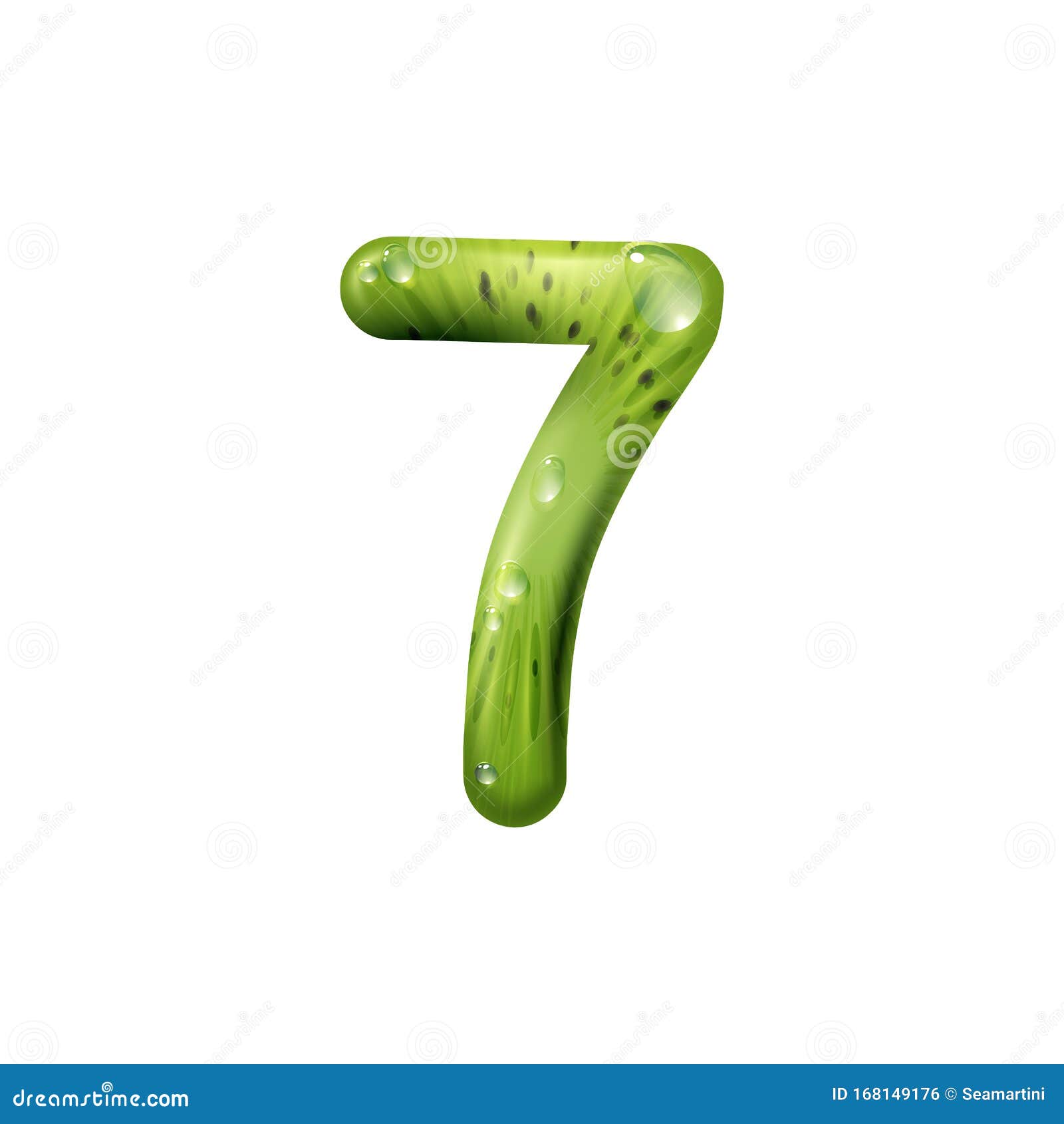 7 Number of Kiwi with Water Drops Isolated Seven Stock Vector ... 7 Number of Kiwi with Water Drops Isolated Seven Stock Vector ...