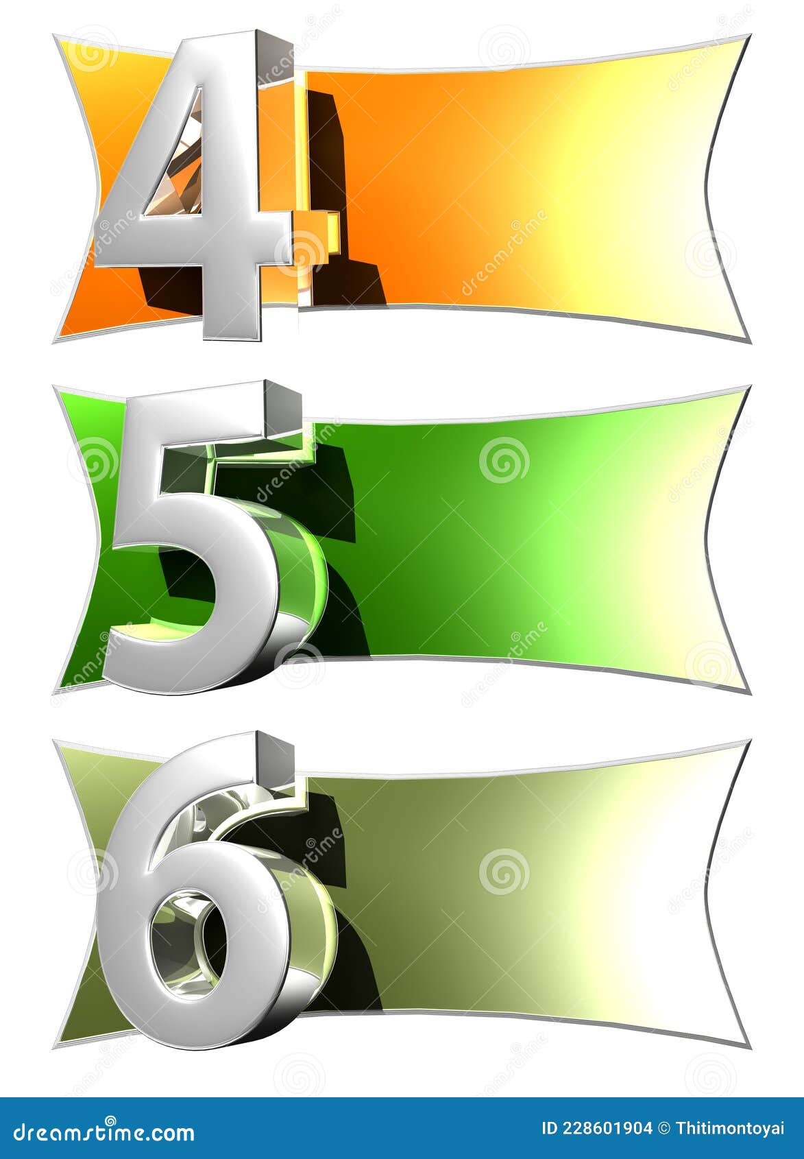 Number label 4 5 6 3D. stock illustration. Illustration of commerce ...