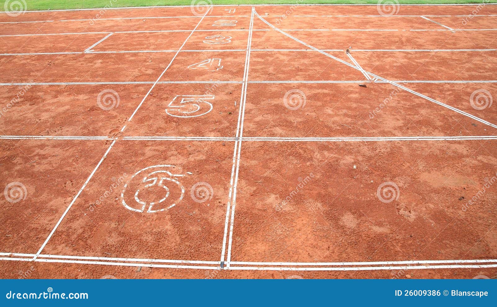 Number on Lanes at Start Running Track Stock Photo - Image of event ...