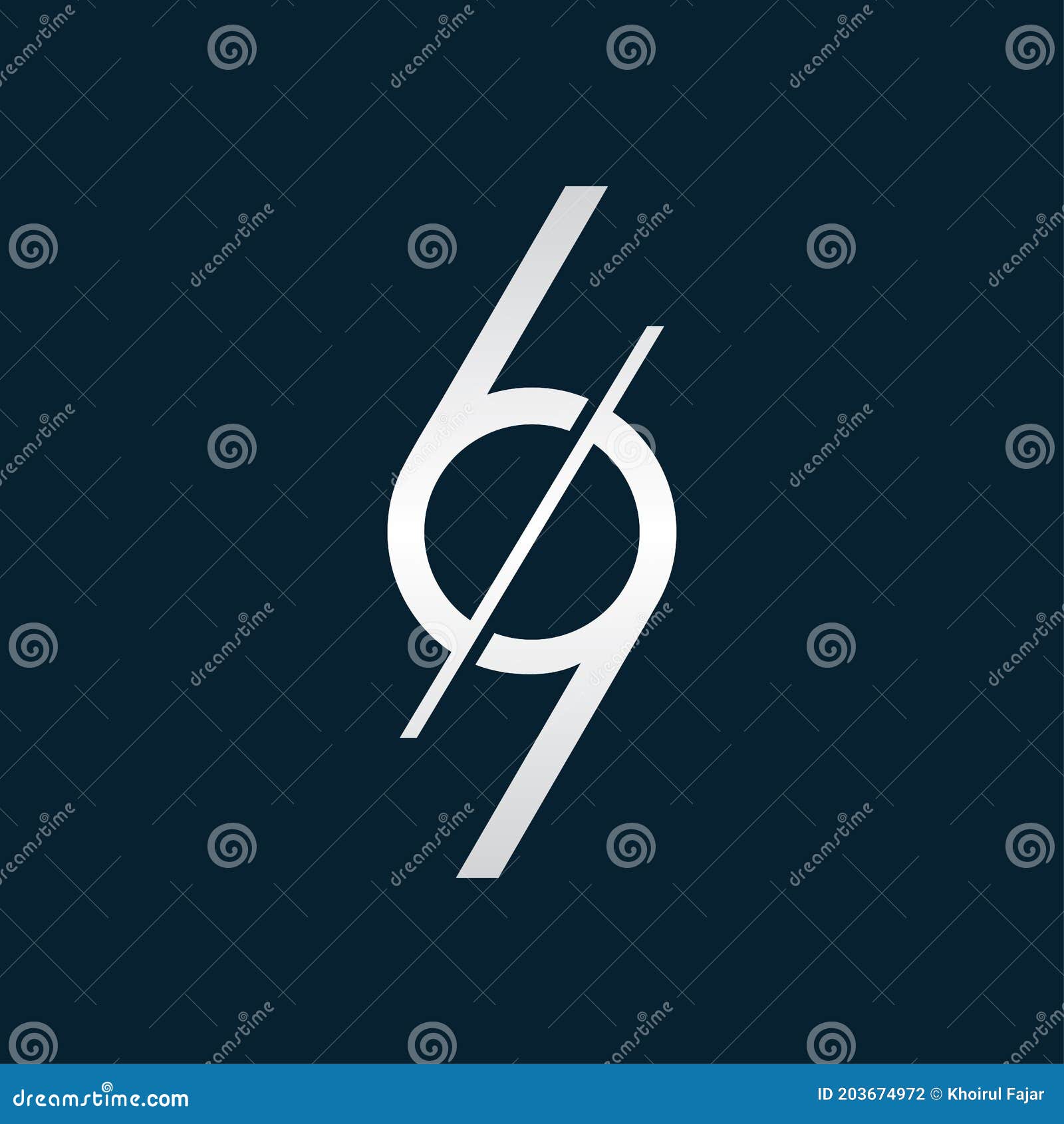 Number 69 Letter Logo Icon Designs Vector Stock Vector - Illustration ...