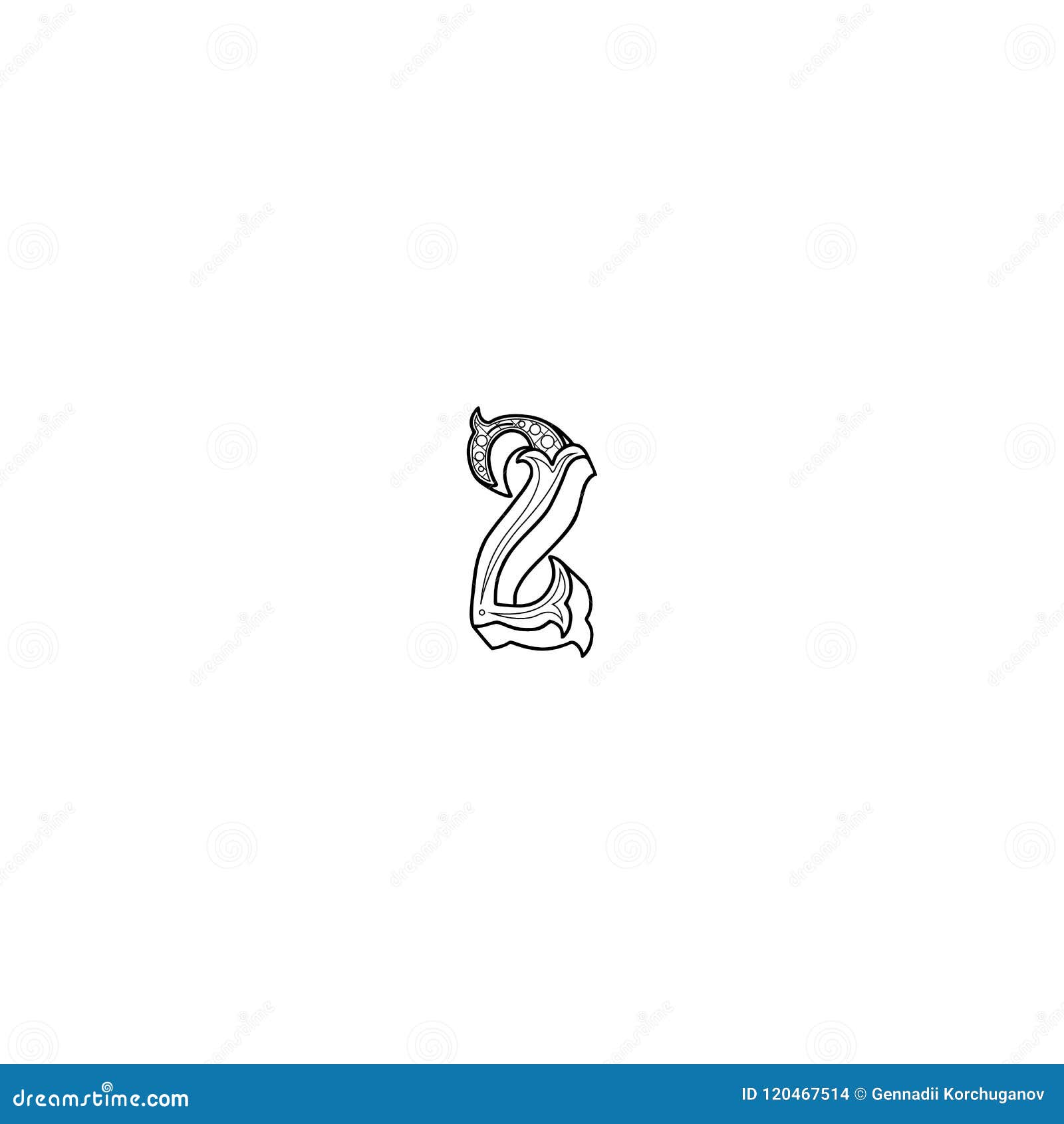 Number 2 lettering stock vector. Illustration of banner - 120467514