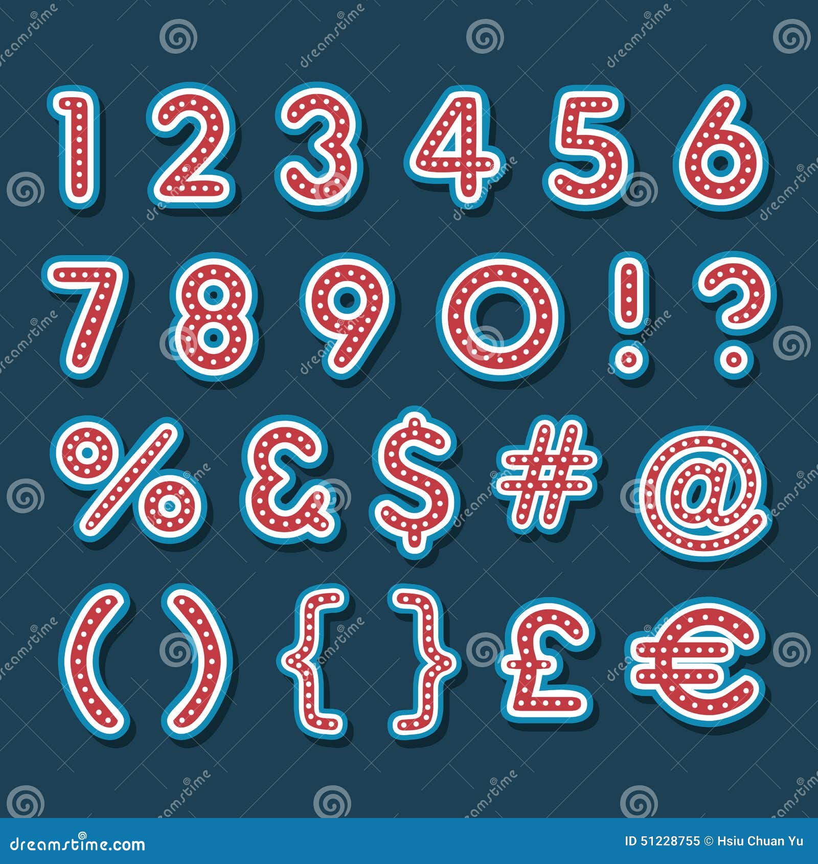 The Number 4 Big Red Dot Letters And Numbers Royalty-Free Stock Photo ...