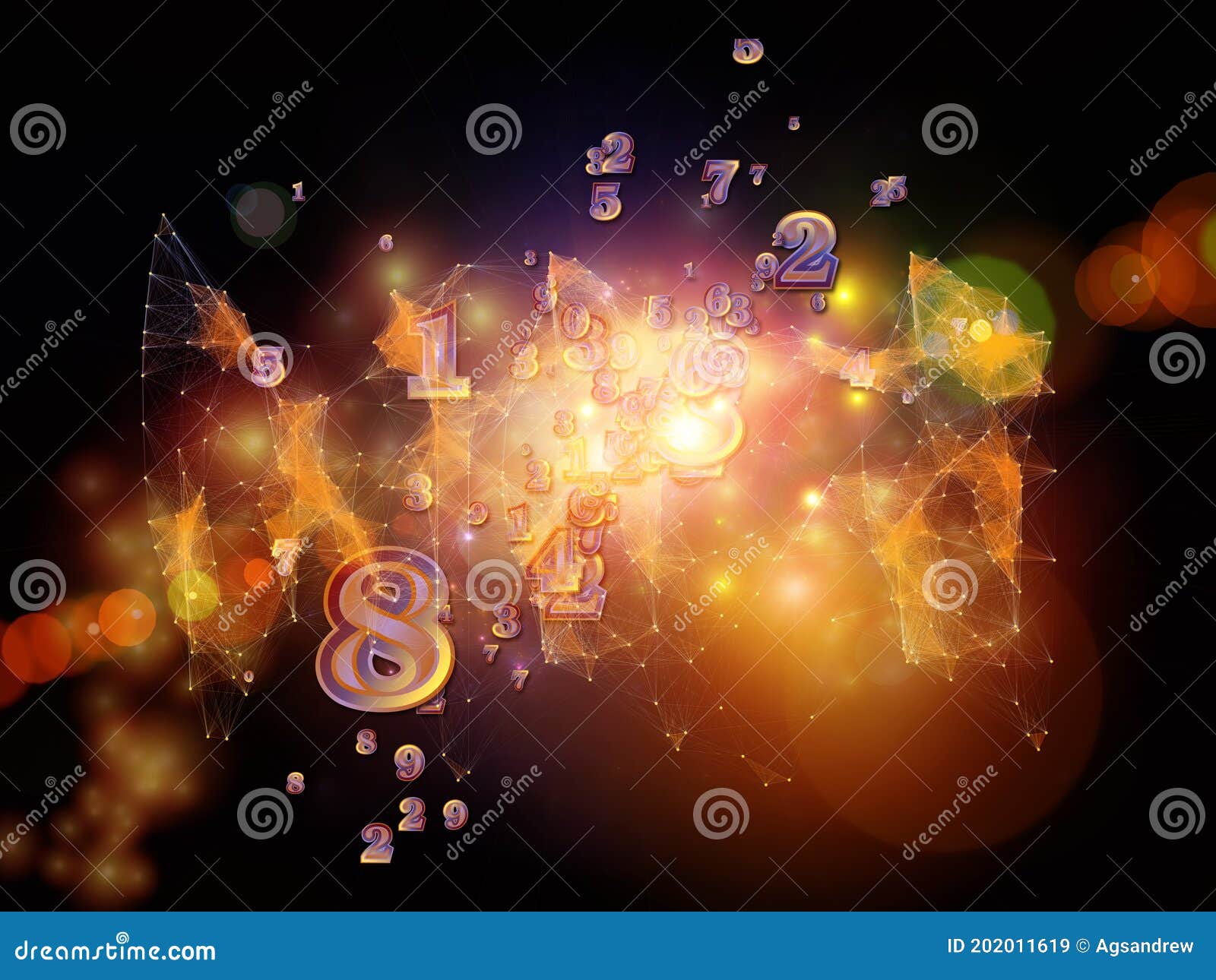 Number Light stock illustration. Illustration of shine - 202011619