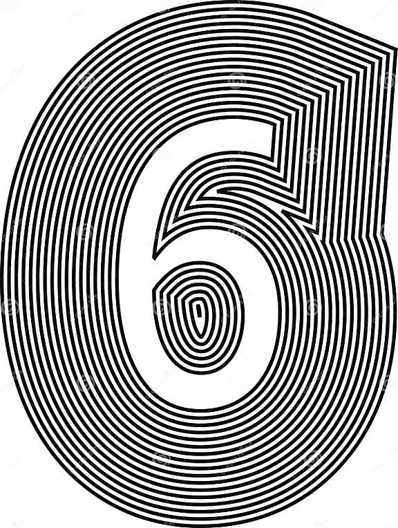 Number 6 Line Logo Icon Design Stock Vector - Illustration of design ...