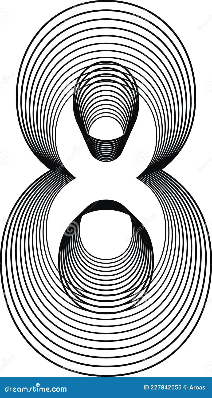 Number 8 Line Logo Icon Design Stock Vector - Illustration of ...