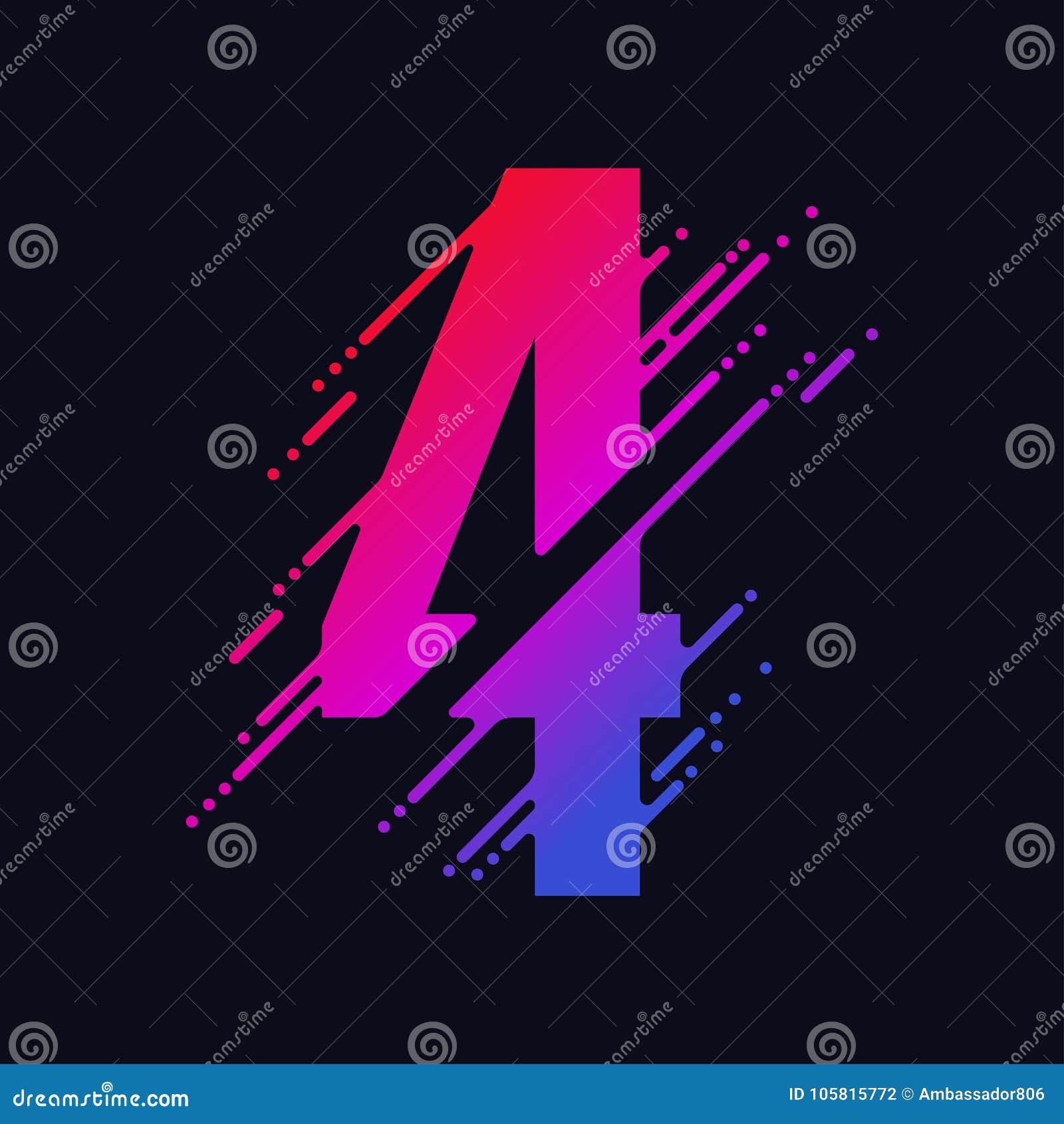 Number with Liquid Splash and Drops, Abstract Colorful Digits, Ink ...