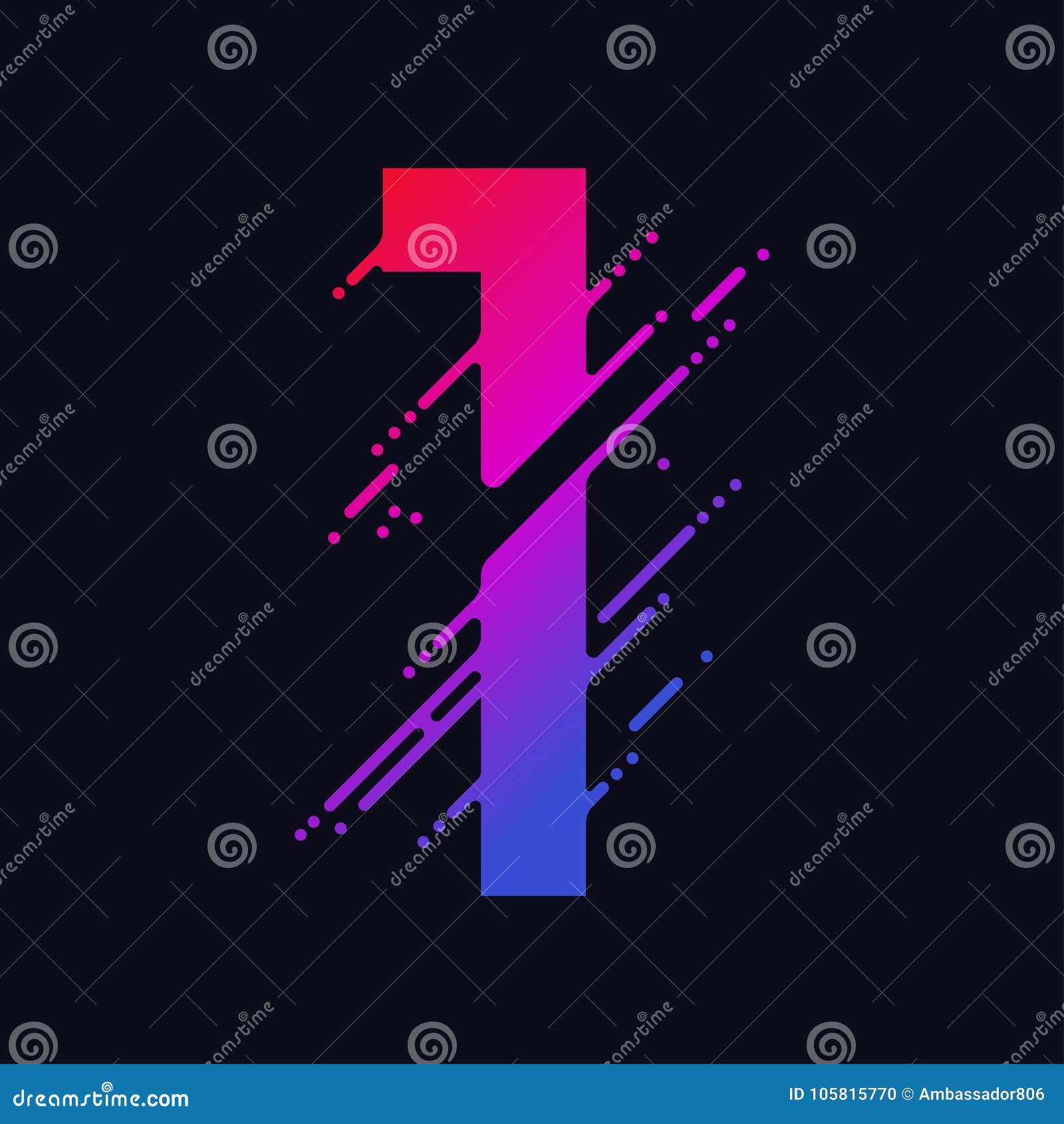 Number with Liquid Splash and Drops, Abstract Colorful Digits, Ink ...