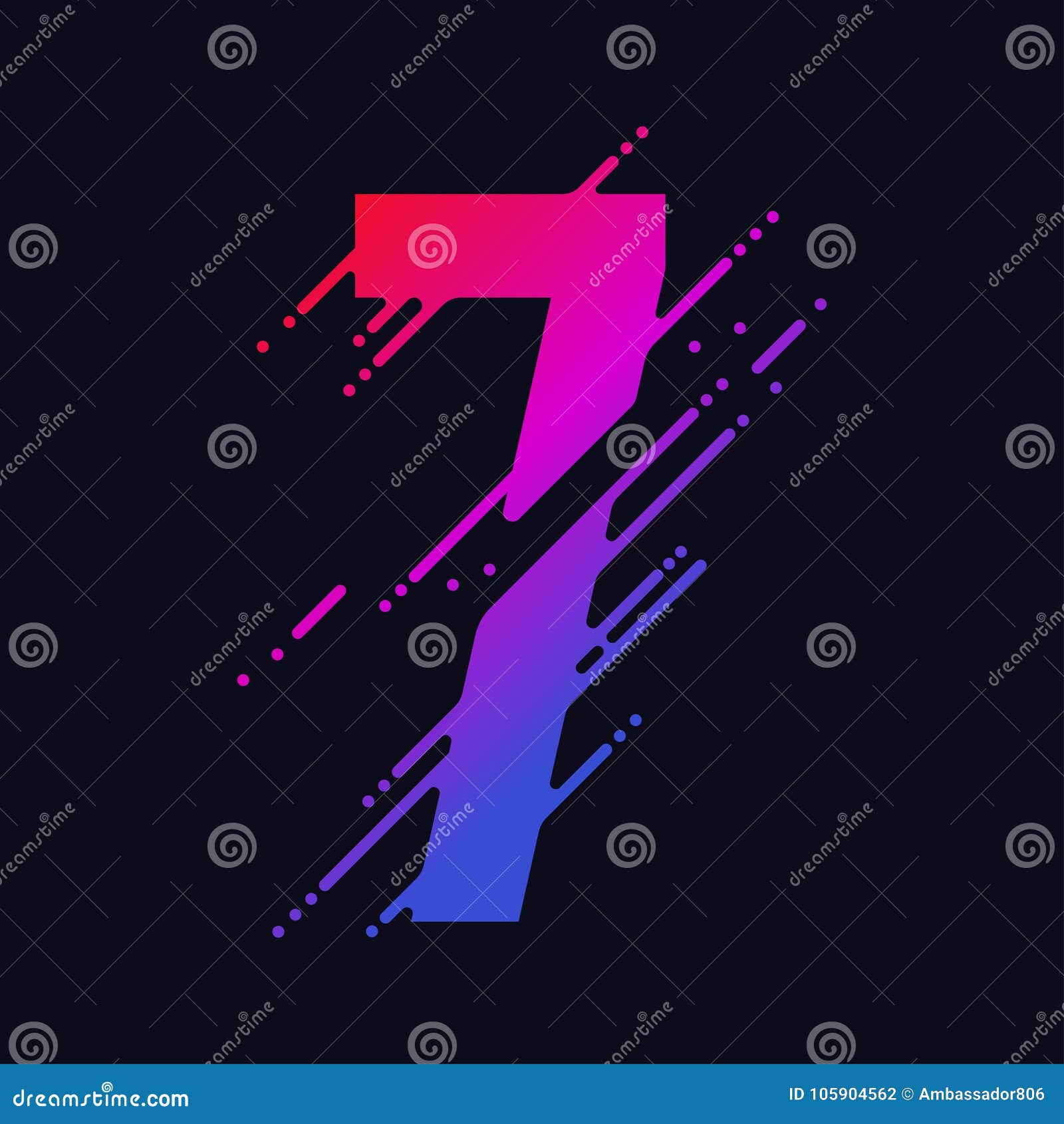 Number with Liquid Splash and Drops, Abstract Colorful Digits, Ink ...