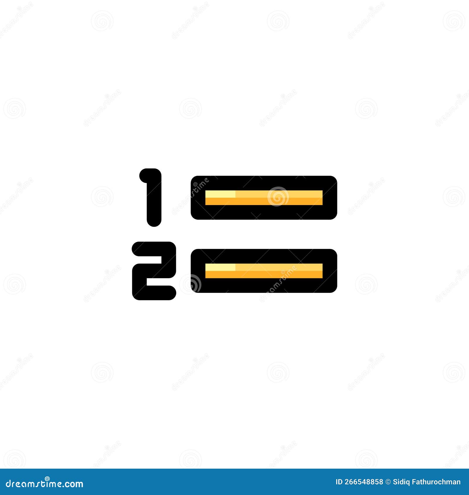 Number List Icon stock vector. Illustration of plan - 266548858