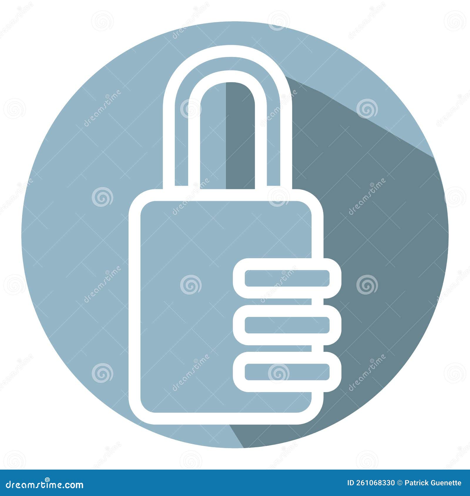 Number lock, icon stock vector. Illustration of currency - 261068330