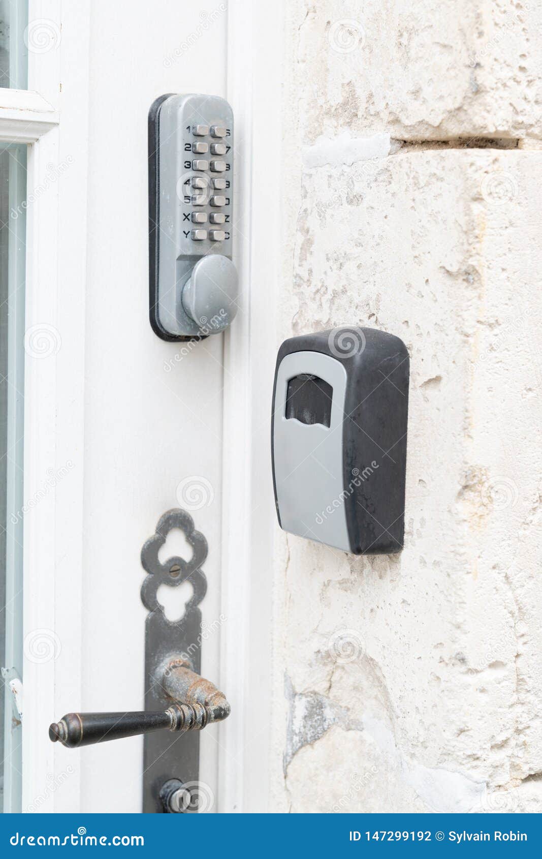 Number Lock at Private Home To Access Door Keys Stock Photo - Image of ...