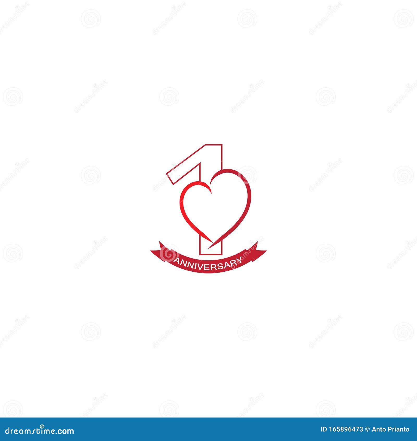 1 NUMBER LOGO ANIVERSARY DESIGN ILLUSTRATION Stock Vector ...