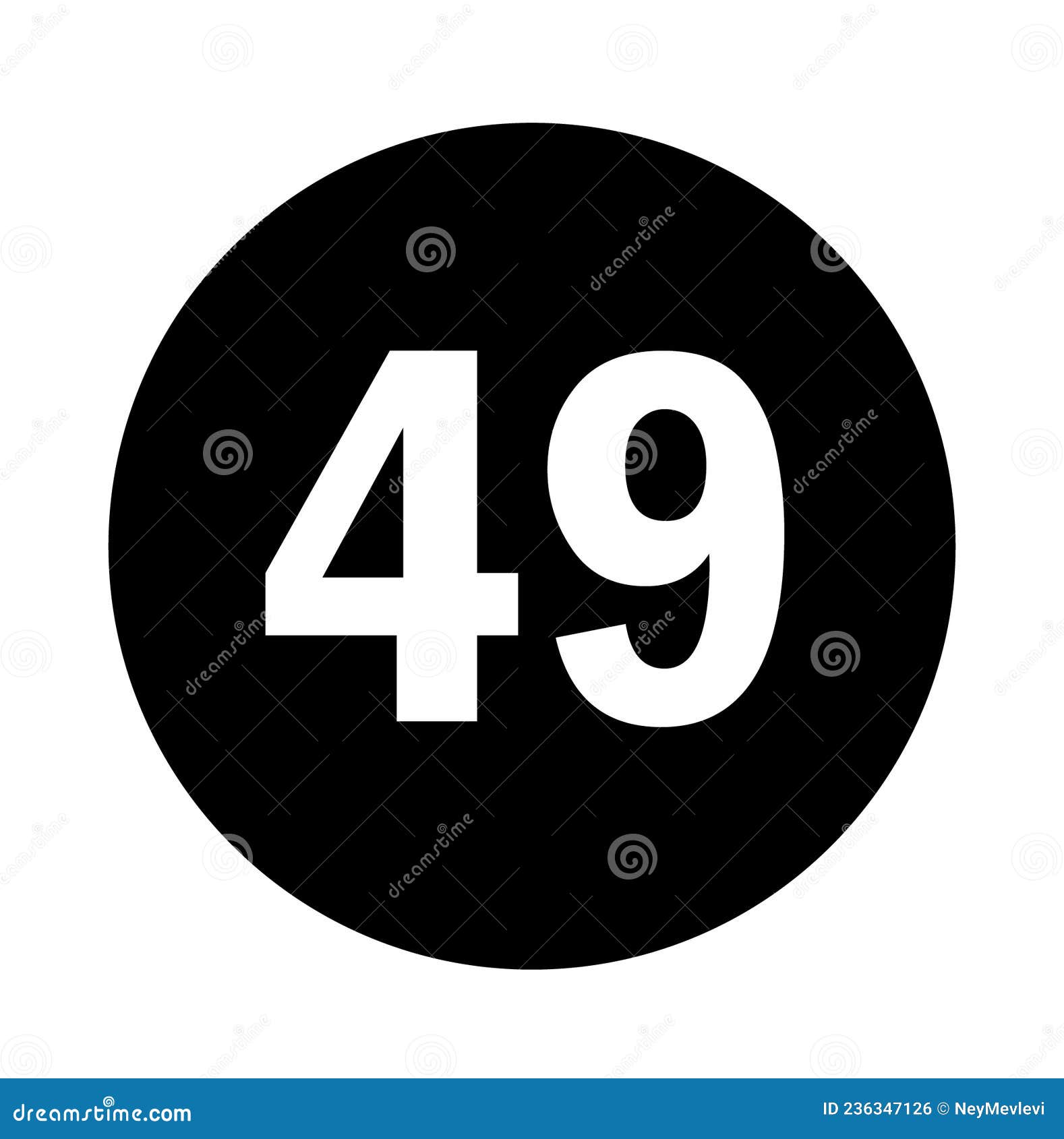 Number 48 Logo with Black Circle Background Stock Vector - Illustration ...