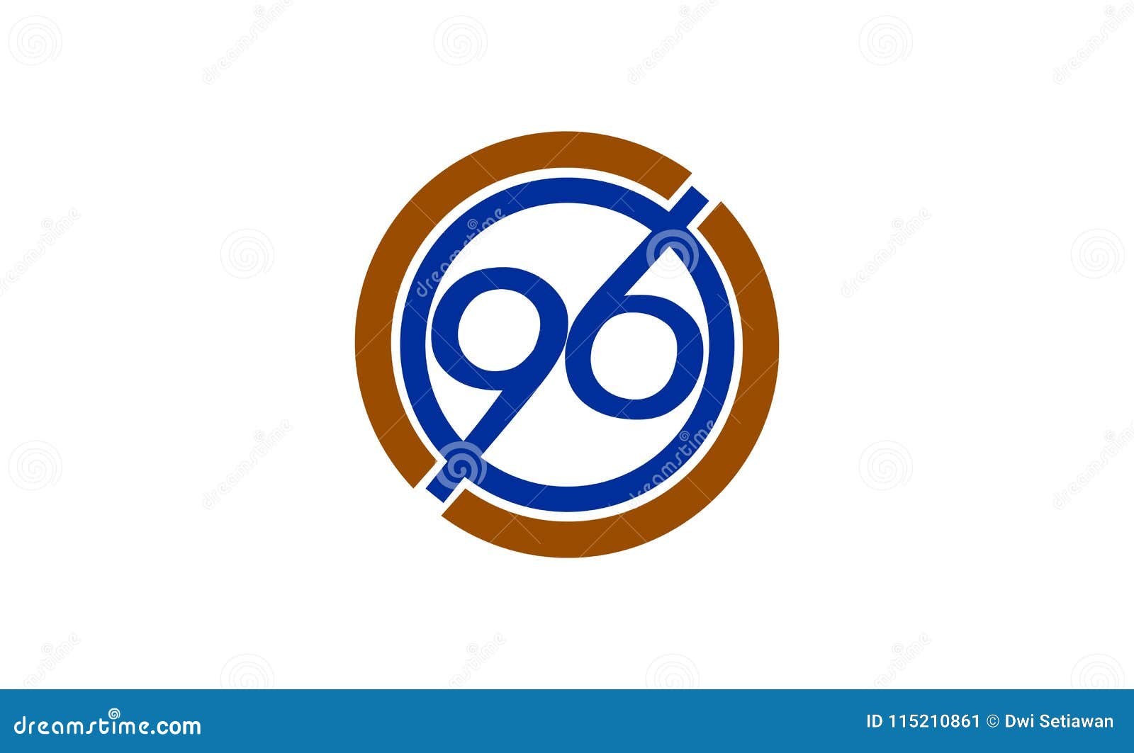 Number 96 logo design stock vector. Illustration of background - 115210861