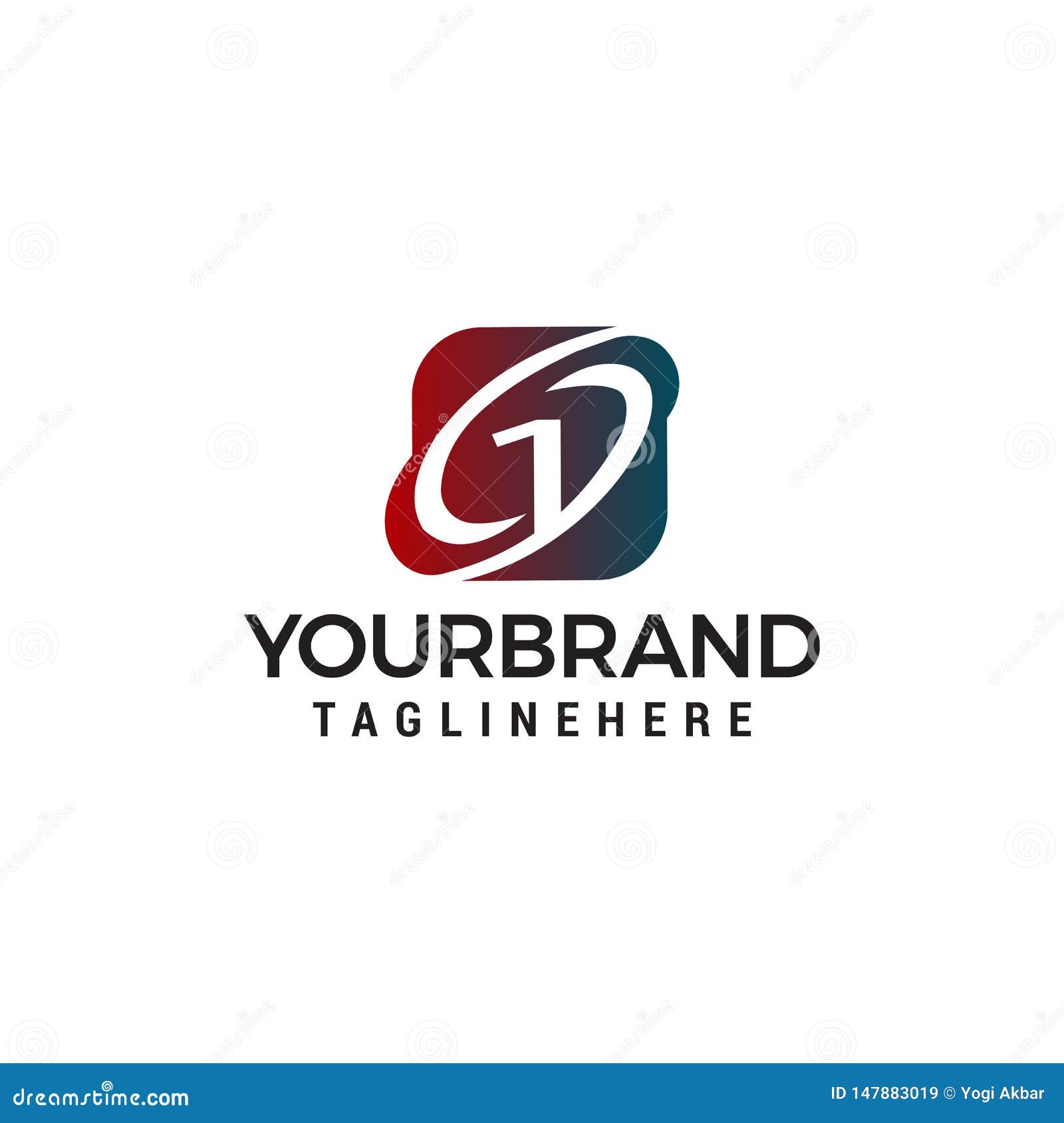 Number 1 Logo Design Concept Template Stock Vector - Illustration of ...