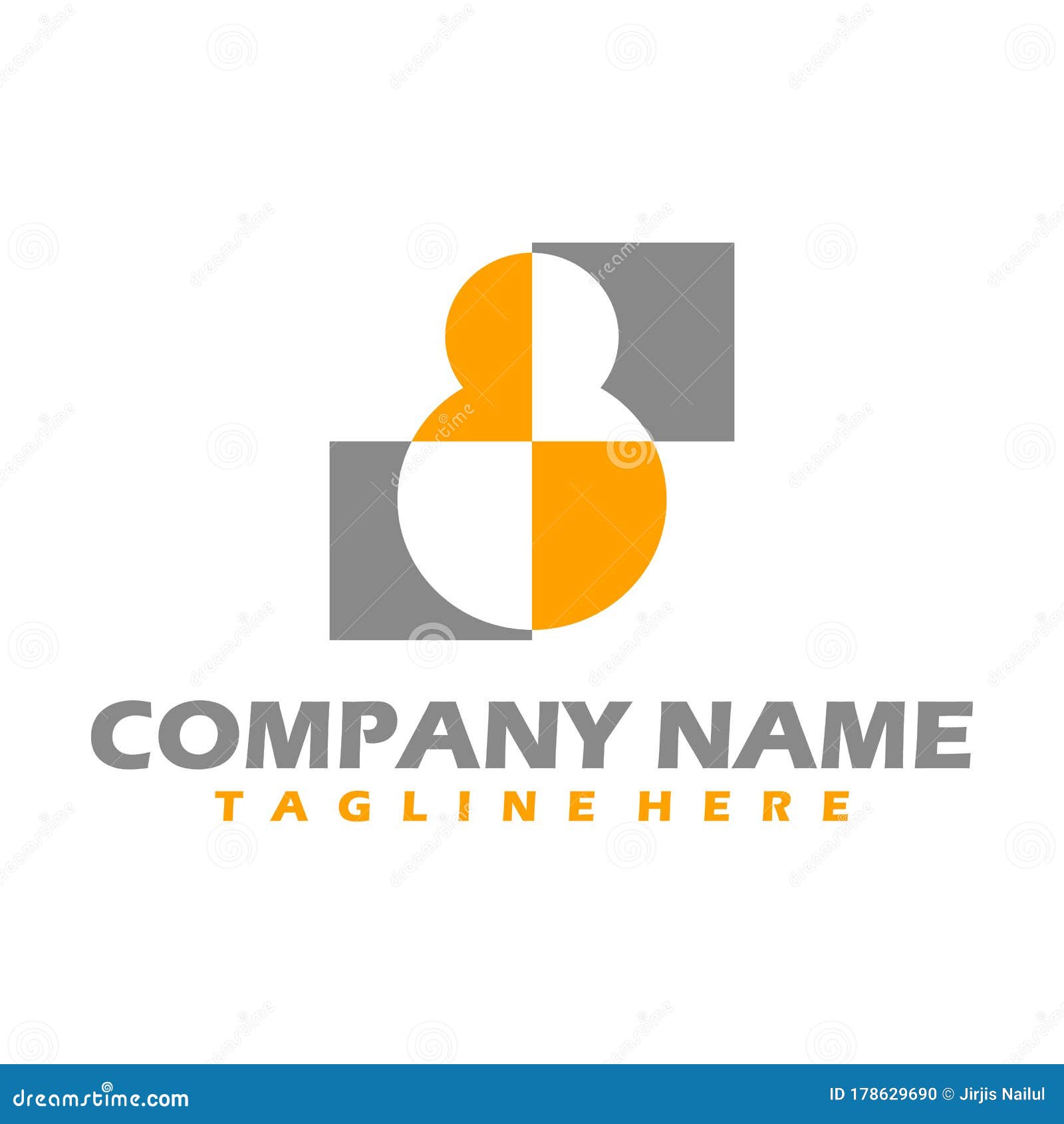 8 Number Logo Design with a Creative Cut Stock Illustration ...