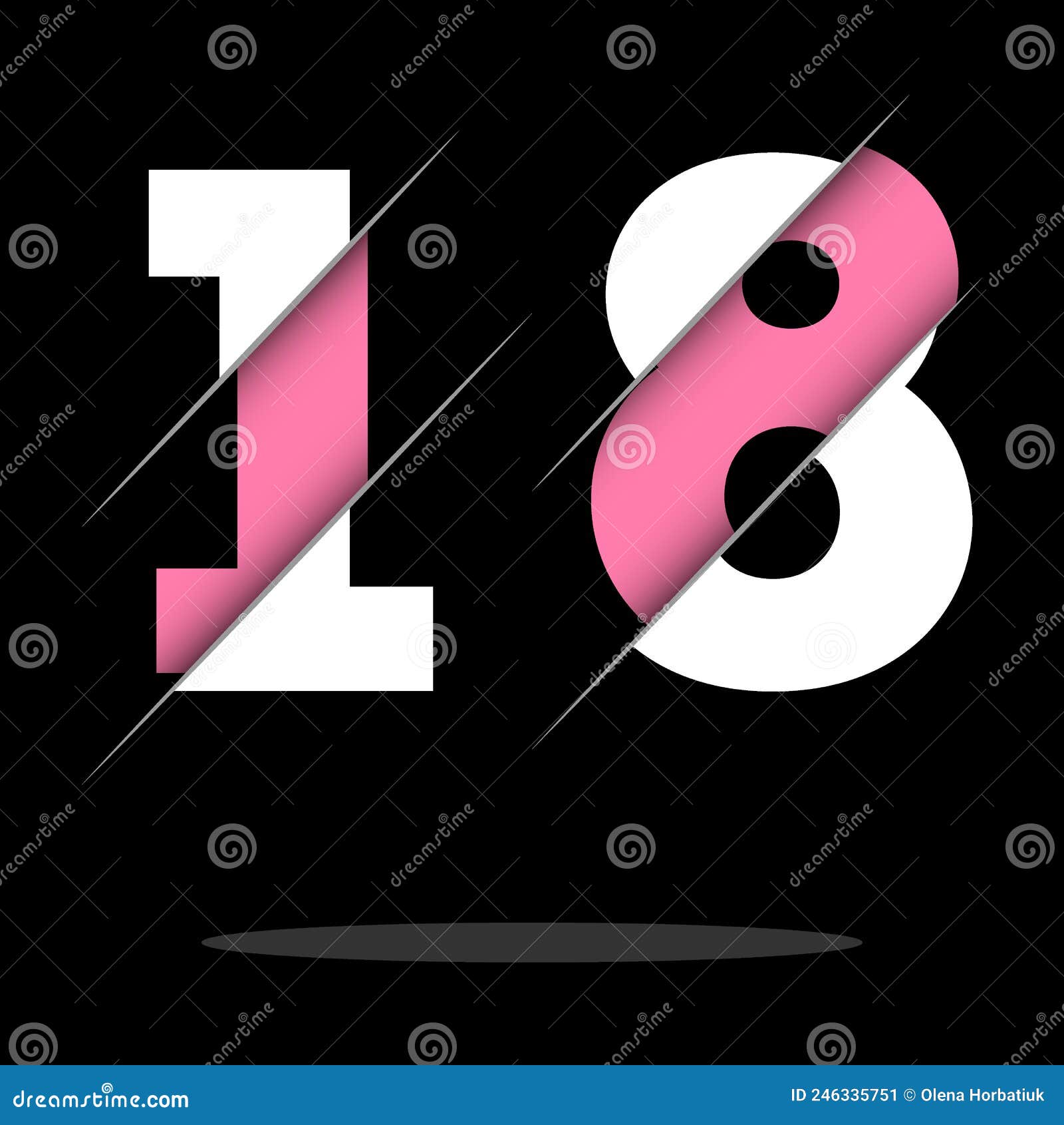 17 1 7 Number Logo Design with a Creative Cut and Black Circle ...