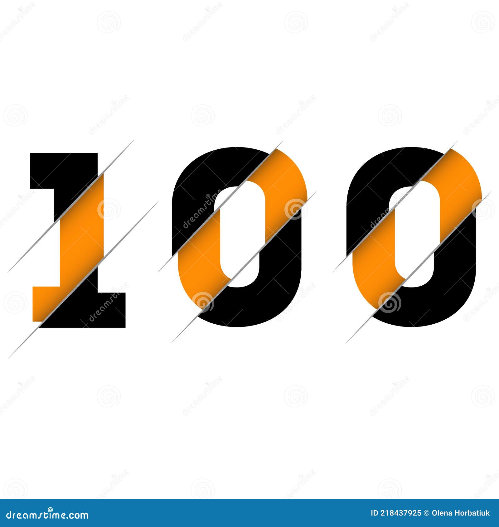 100 1 0 Number Logo Design with a Creative Cut D. Creative Logo Design ...