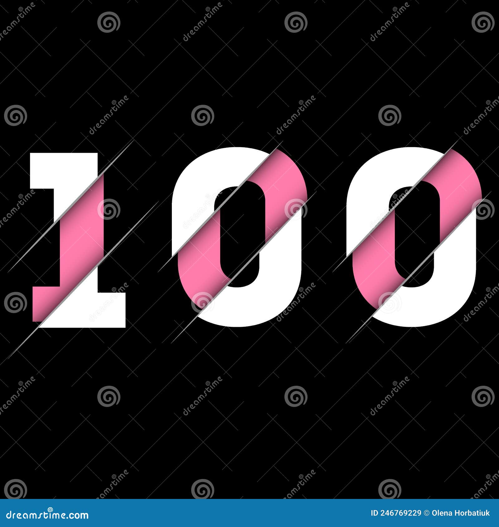 100 1 0 Number Logo Design with a Creative Cut D. Creative Logo Design ...