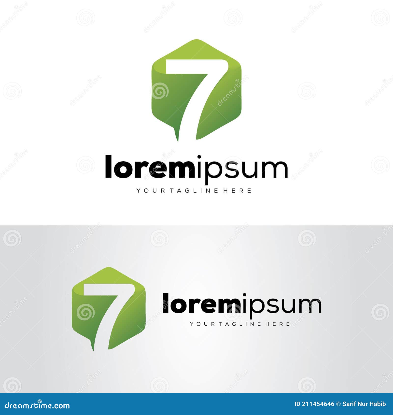 Number 7 Logo Design Template Stock Vector - Illustration of luxury ...