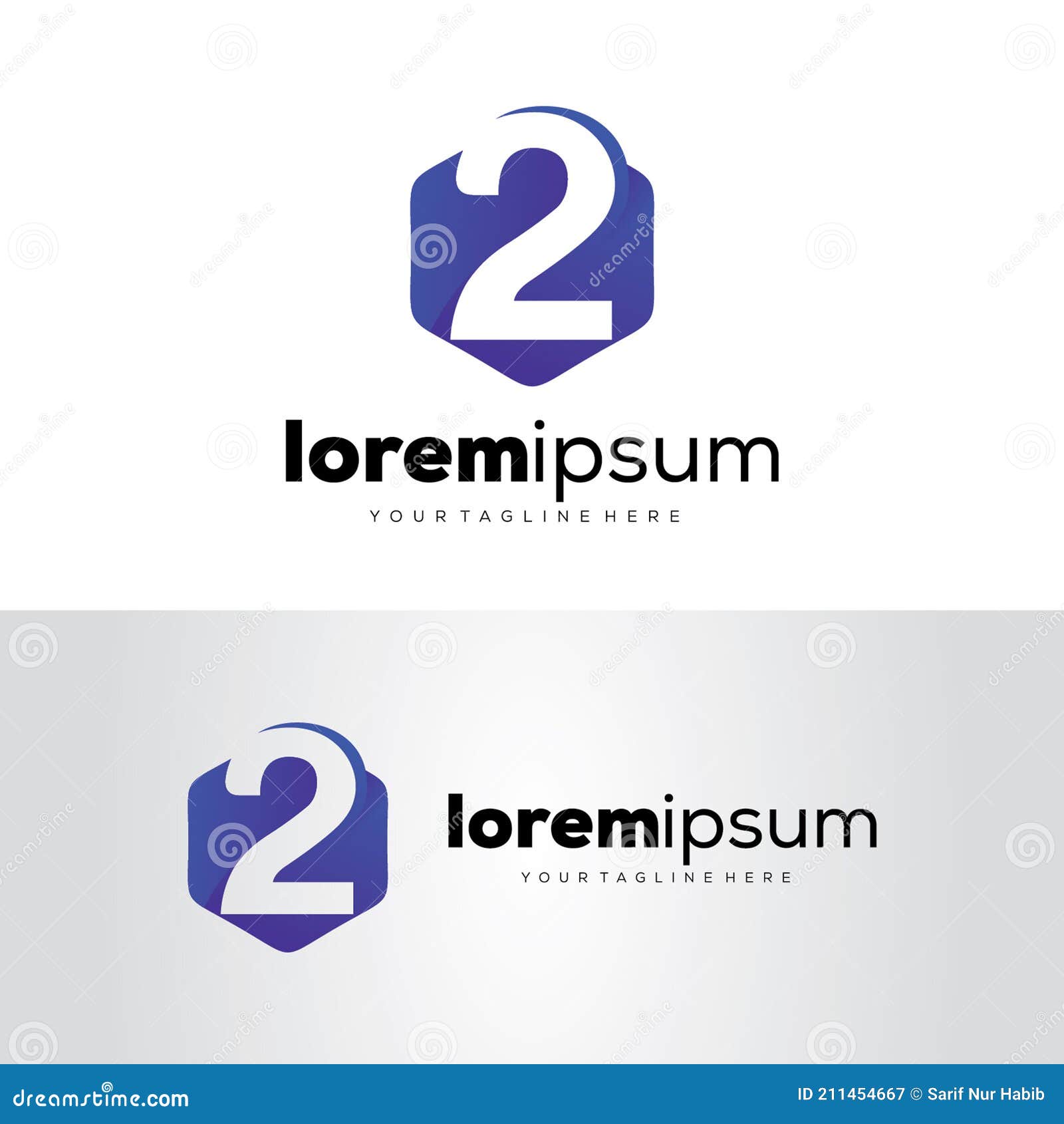 Number 2 Logo Design Template Stock Vector - Illustration of letters ...
