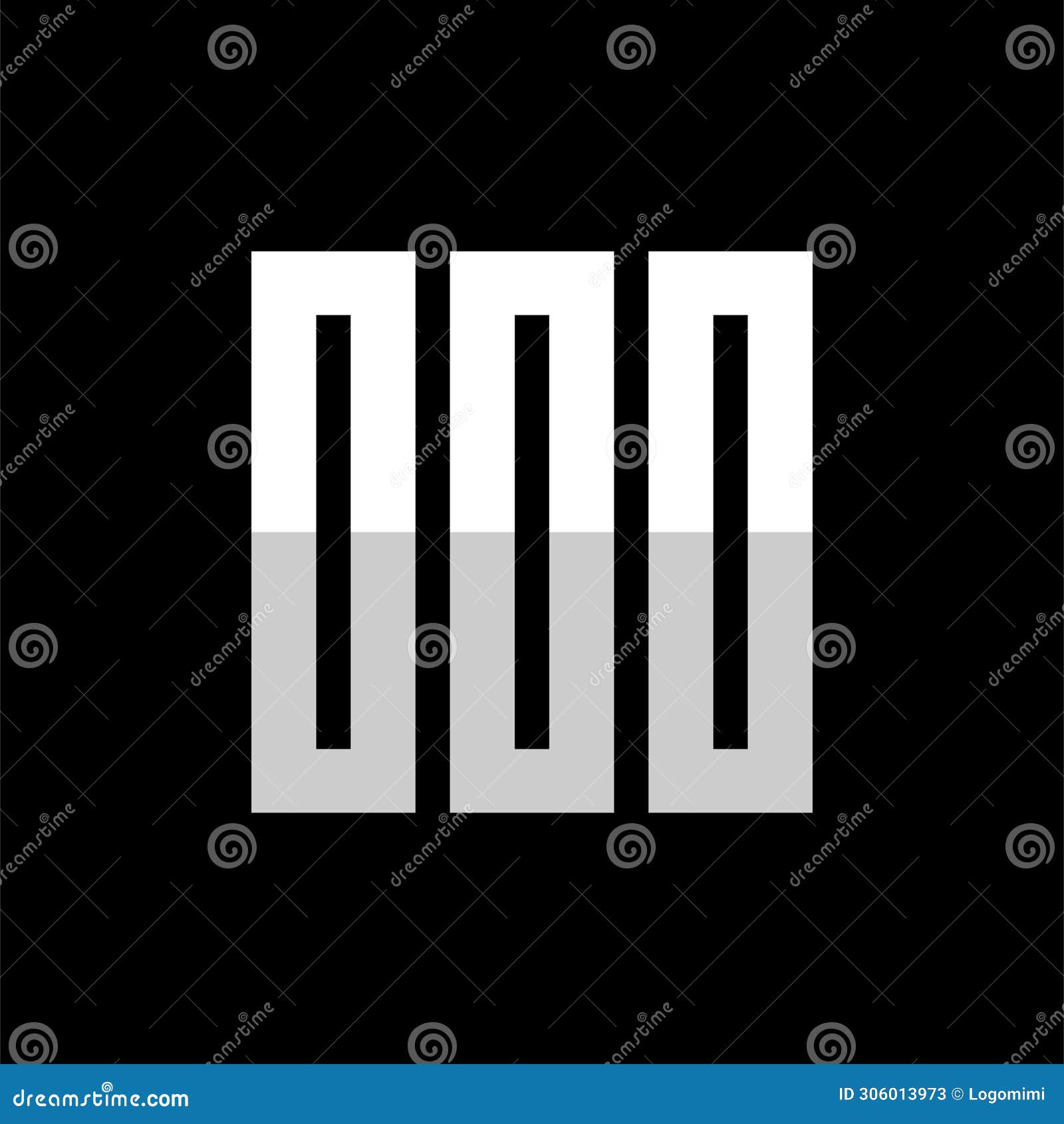 Number 000 Logo Design Template, Triple Zero Monogram Logo, Square ...