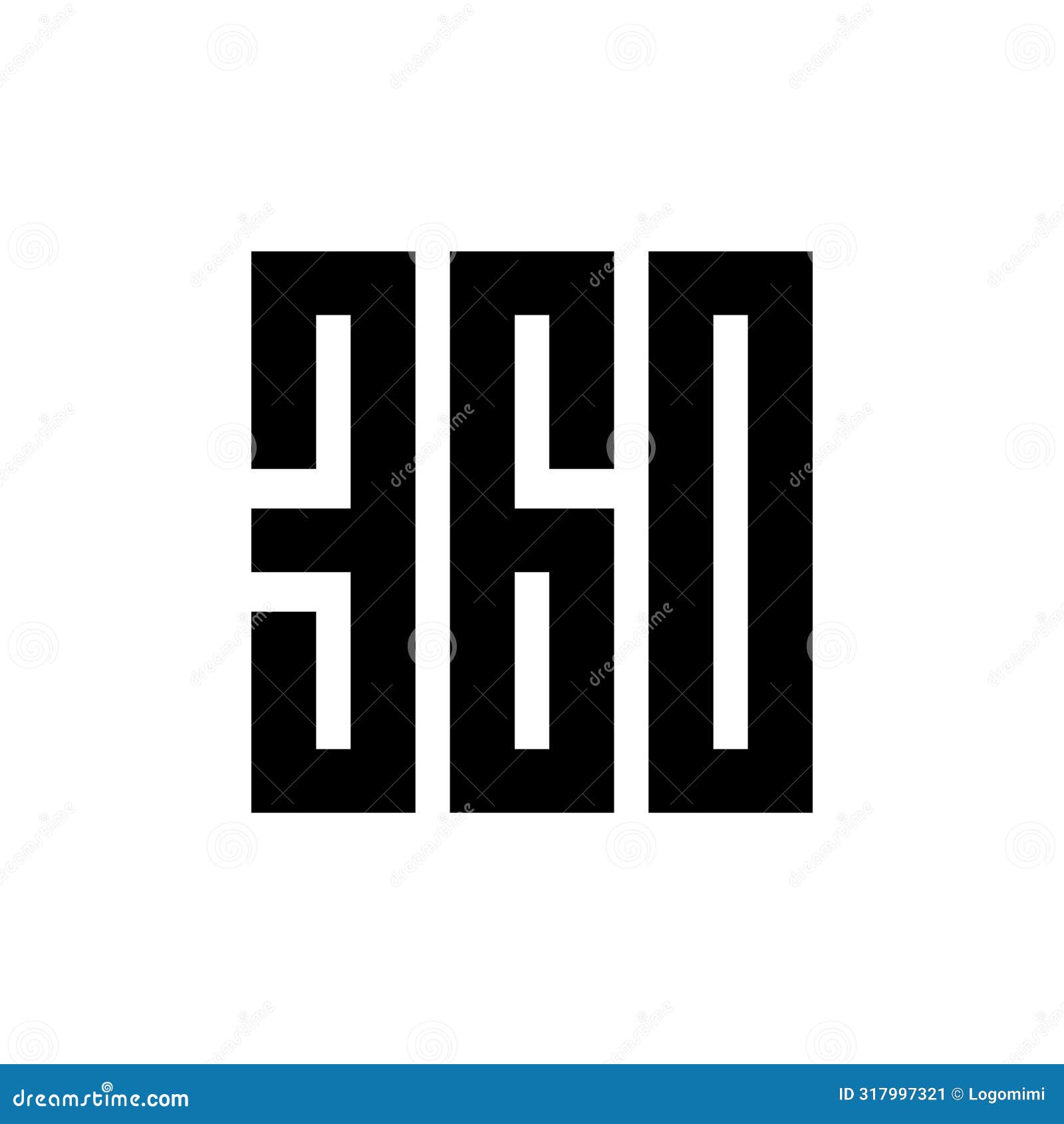 Number 360 Logo Design Template Vector Elements, Simple and Modern ...