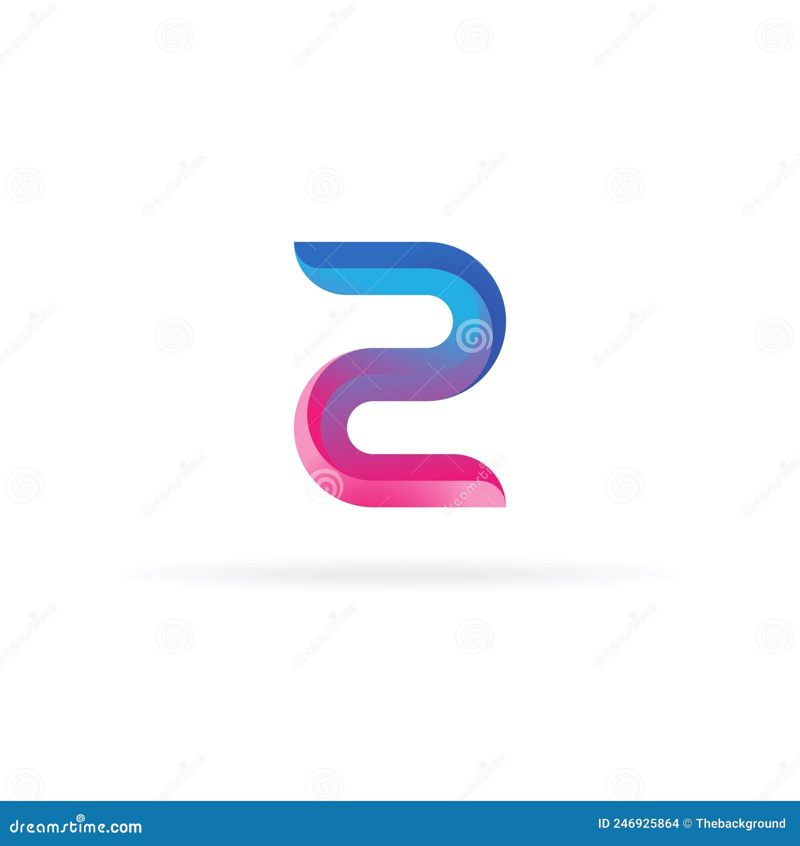 Number 2, Logo Design Template. Vector Illustration Stock Vector ...