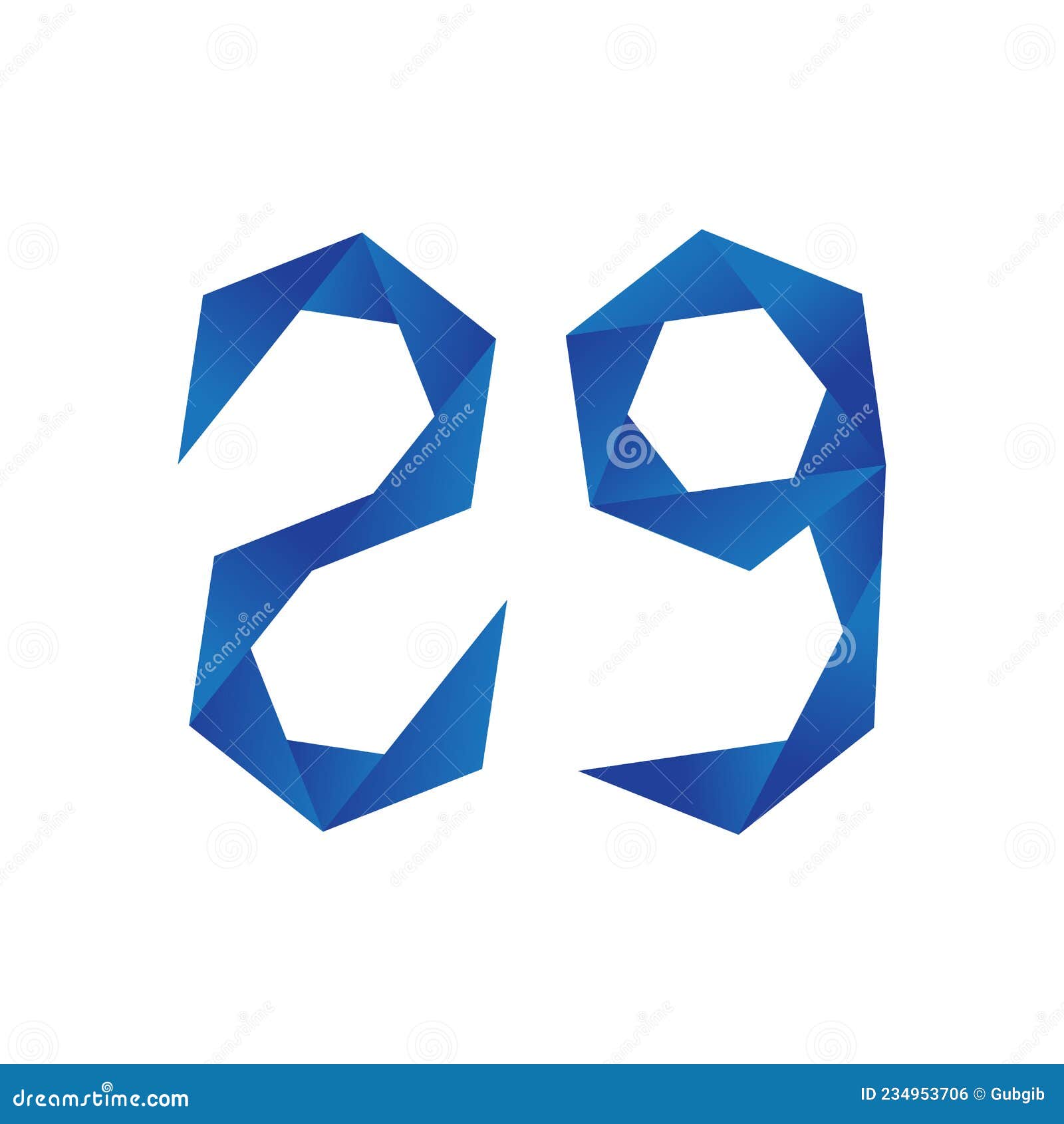 Number 29 Logo with Gemetric Pattern Stock Vector - Illustration of ...