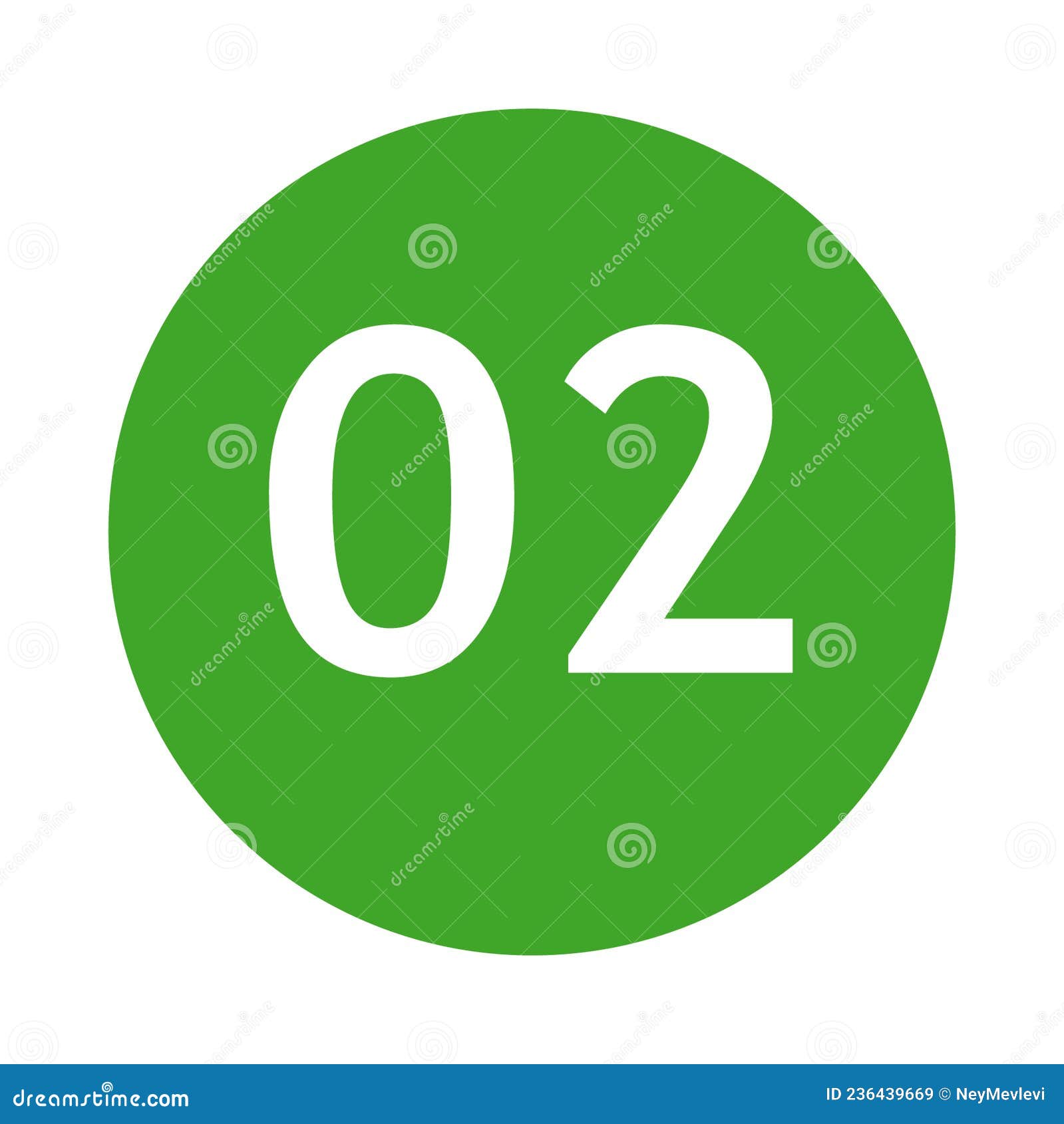 Number 02 Logo with Green Circle Background Stock Vector - Illustration ...