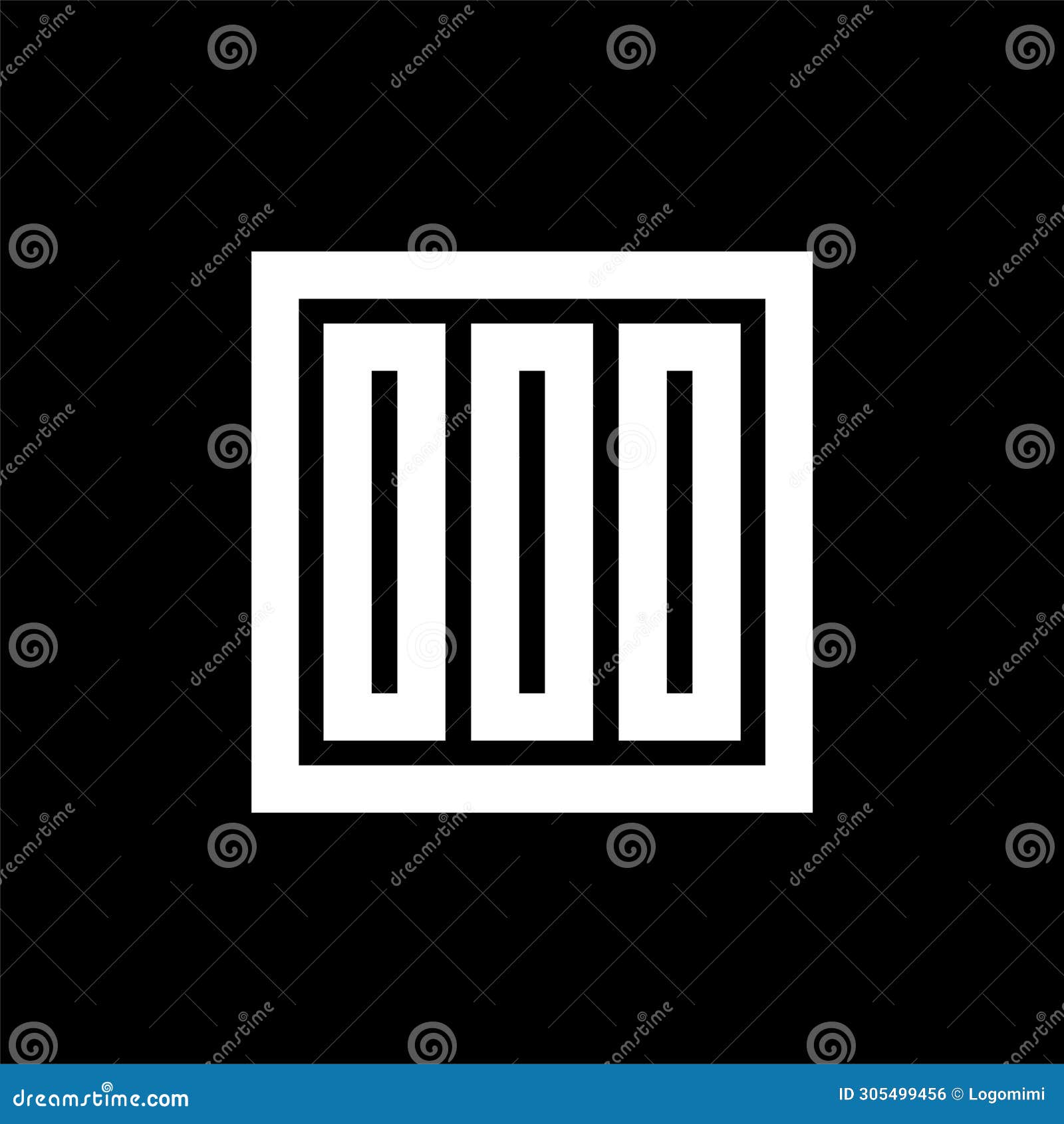 Number 000 Logo Icon Design, Square Shape Monogram Logo Vector Stock ...