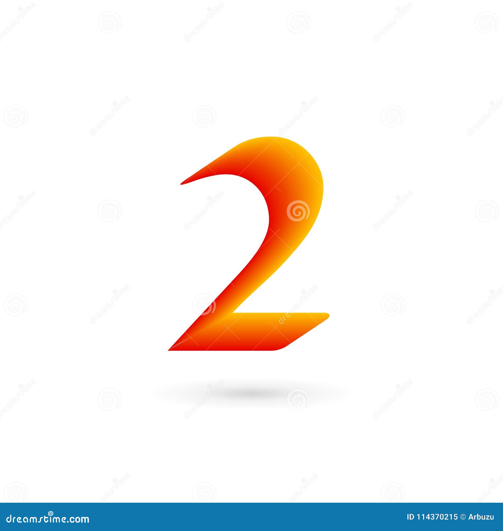 Number 2 Logo Icon Design Template Elements Stock Vector - Illustration ...