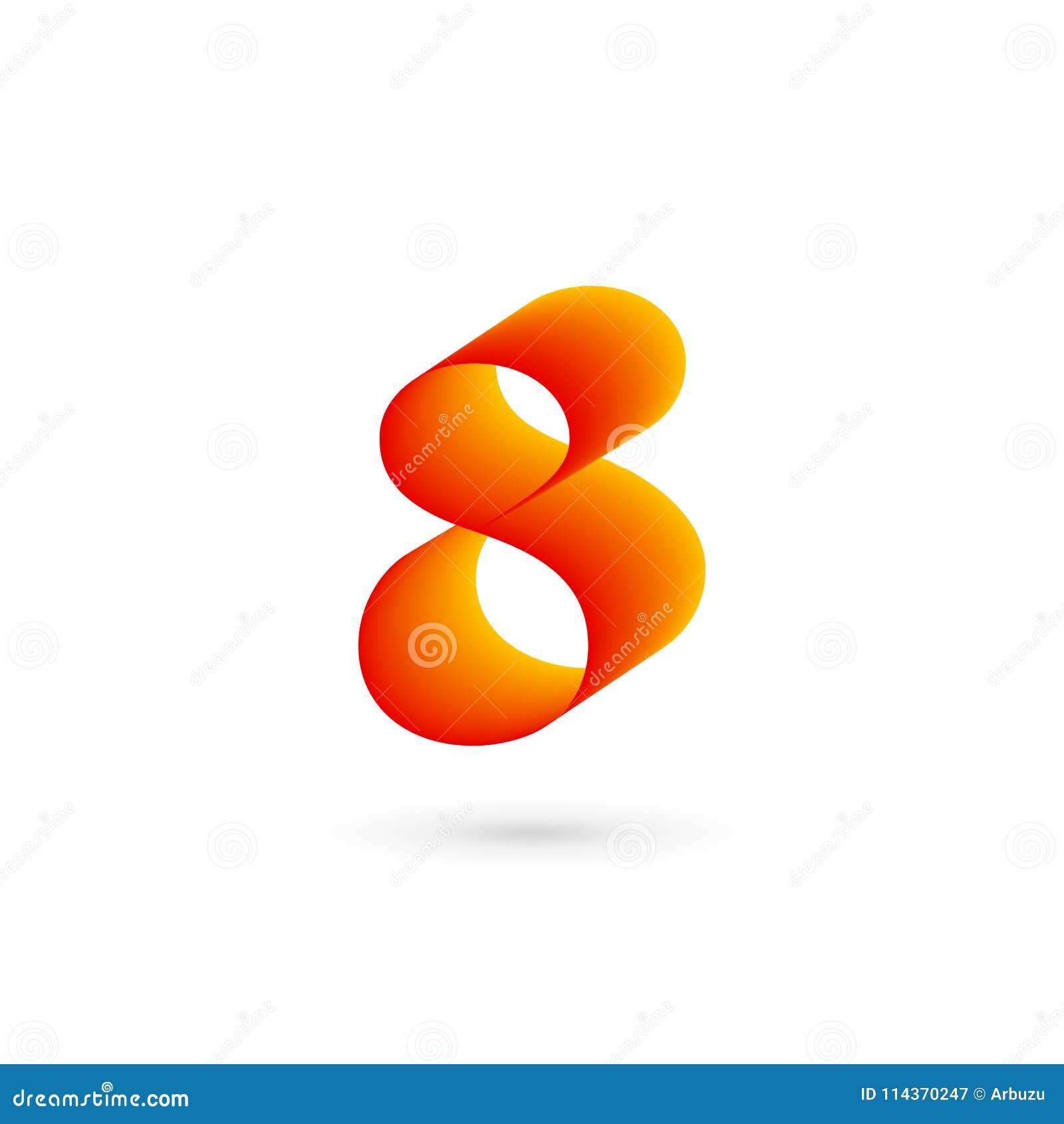 Number 8 Logo Icon Design Template Elements Stock Vector - Illustration ...
