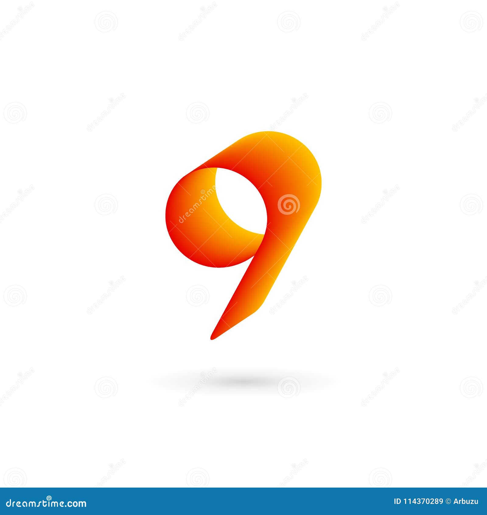 Number 9 Logo Icon Design Template Elements Stock Vector - Illustration ...