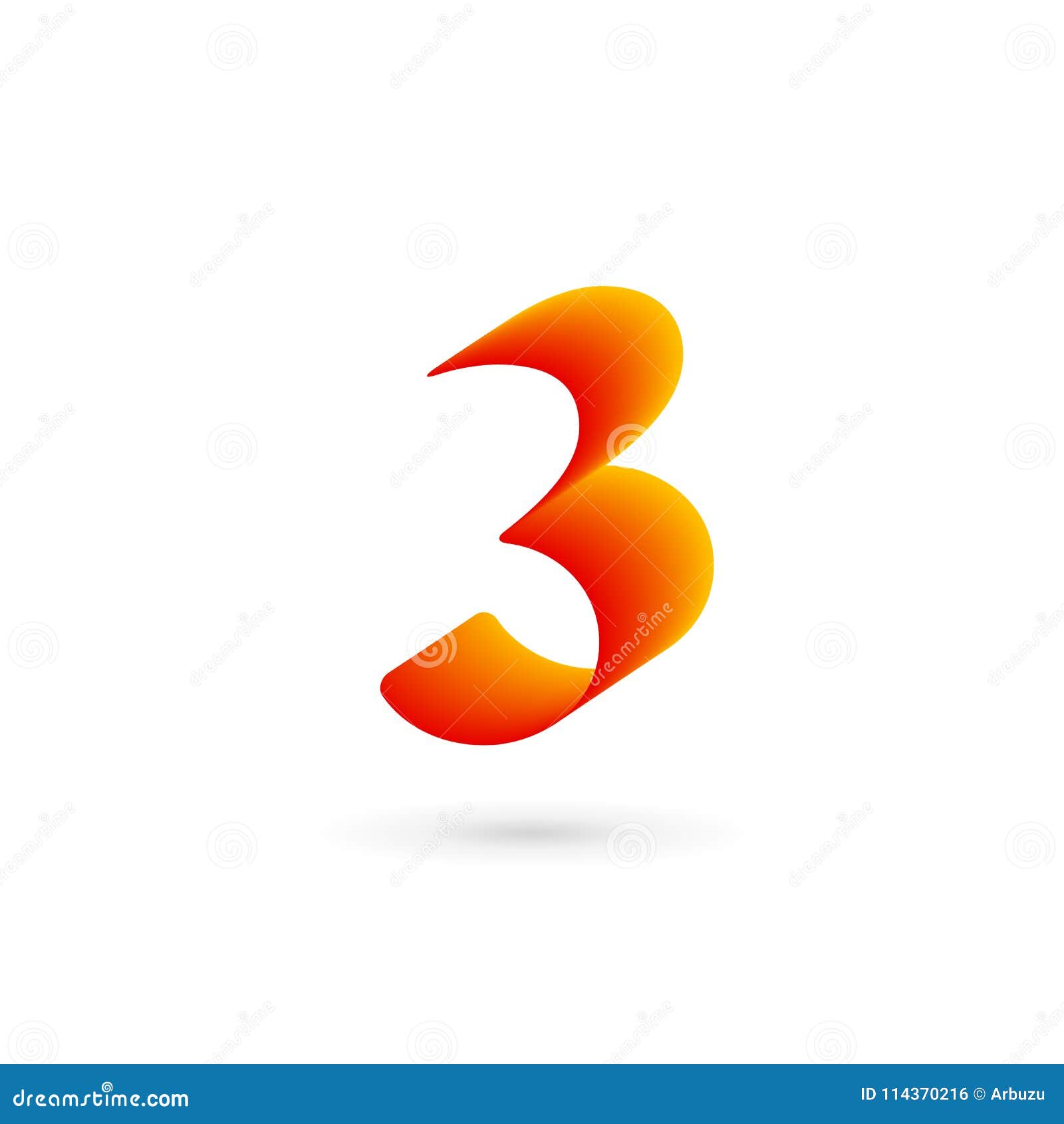 Number 3 Logo Icon Design Template Elements Stock Vector - Illustration ...